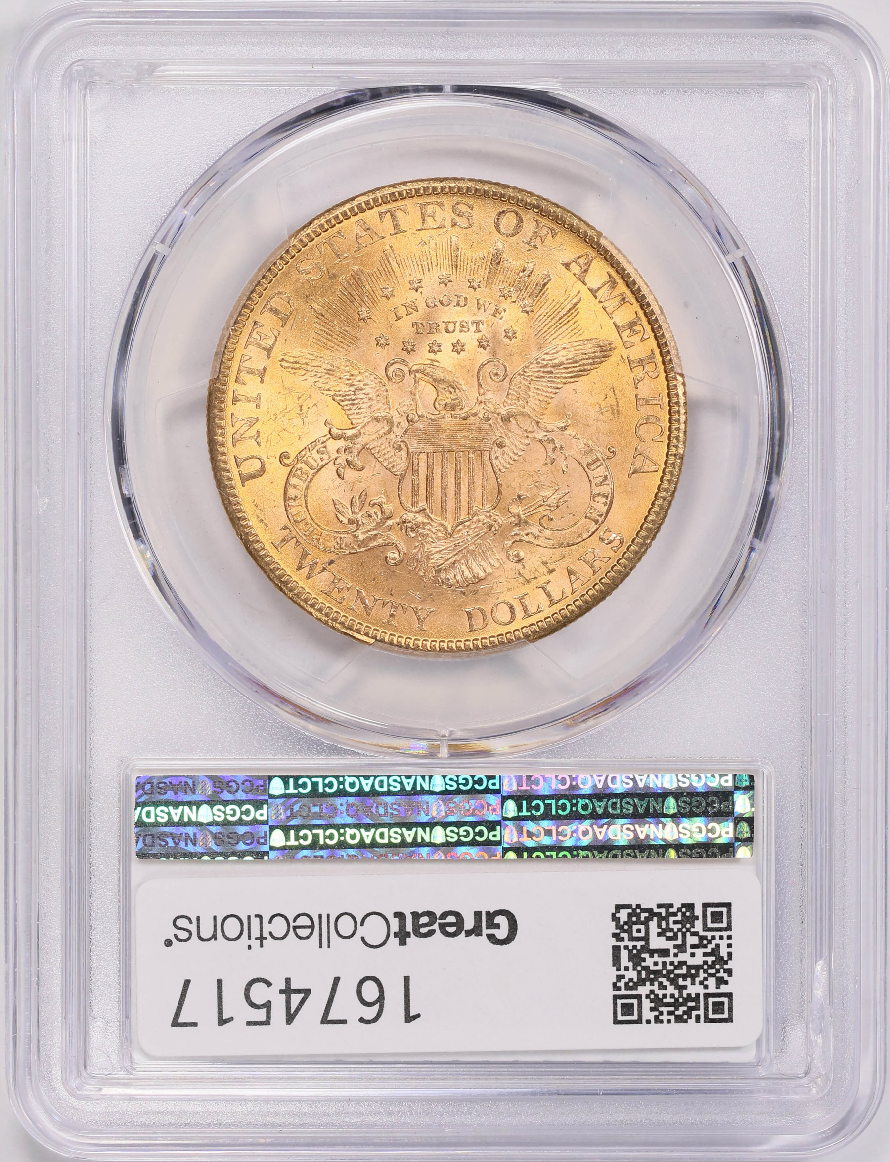 1900 Liberty Gold Double Eagle PCGS MS-63+ (Item 1674517) | GreatCollections Coin Auctions