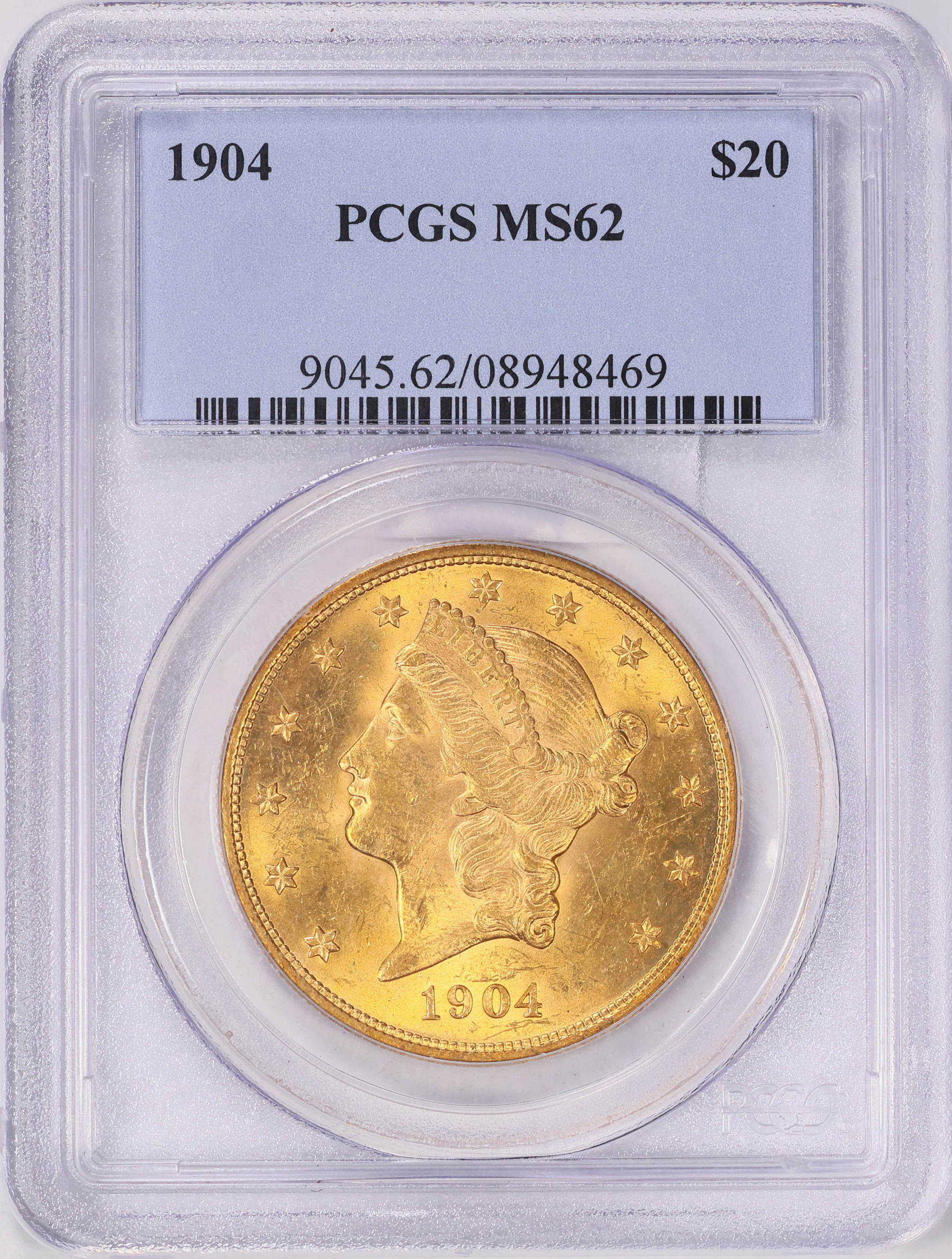 1904 Liberty Gold Double Eagle PCGS MS-62 (Item 1674524) | GreatCollections Coin Auctions