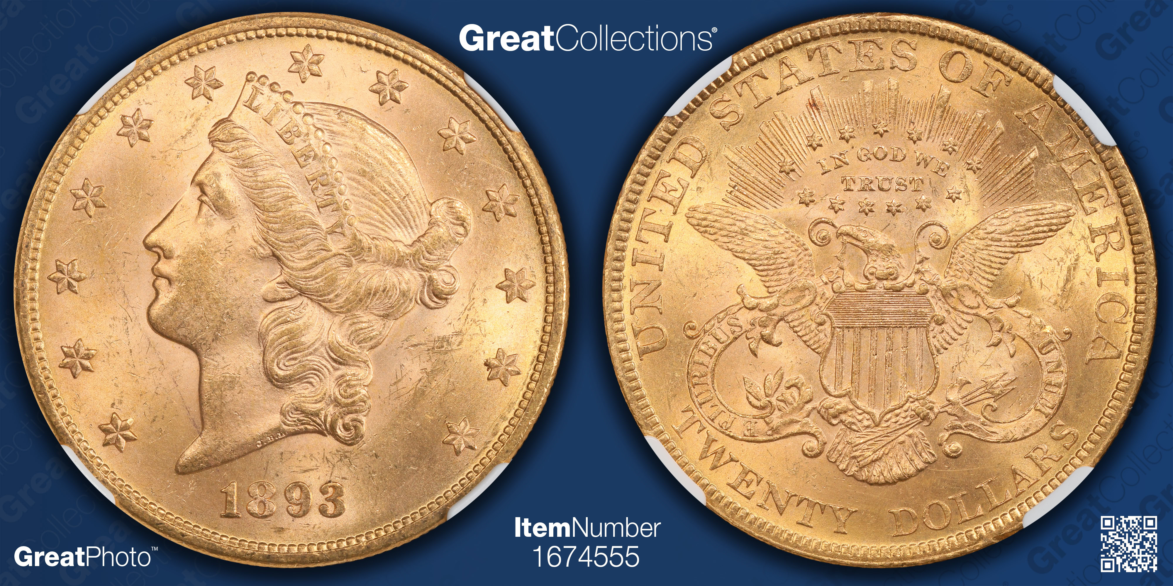 1893 Liberty Gold Double Eagle NGC MS-62 (Item 1674555 ...