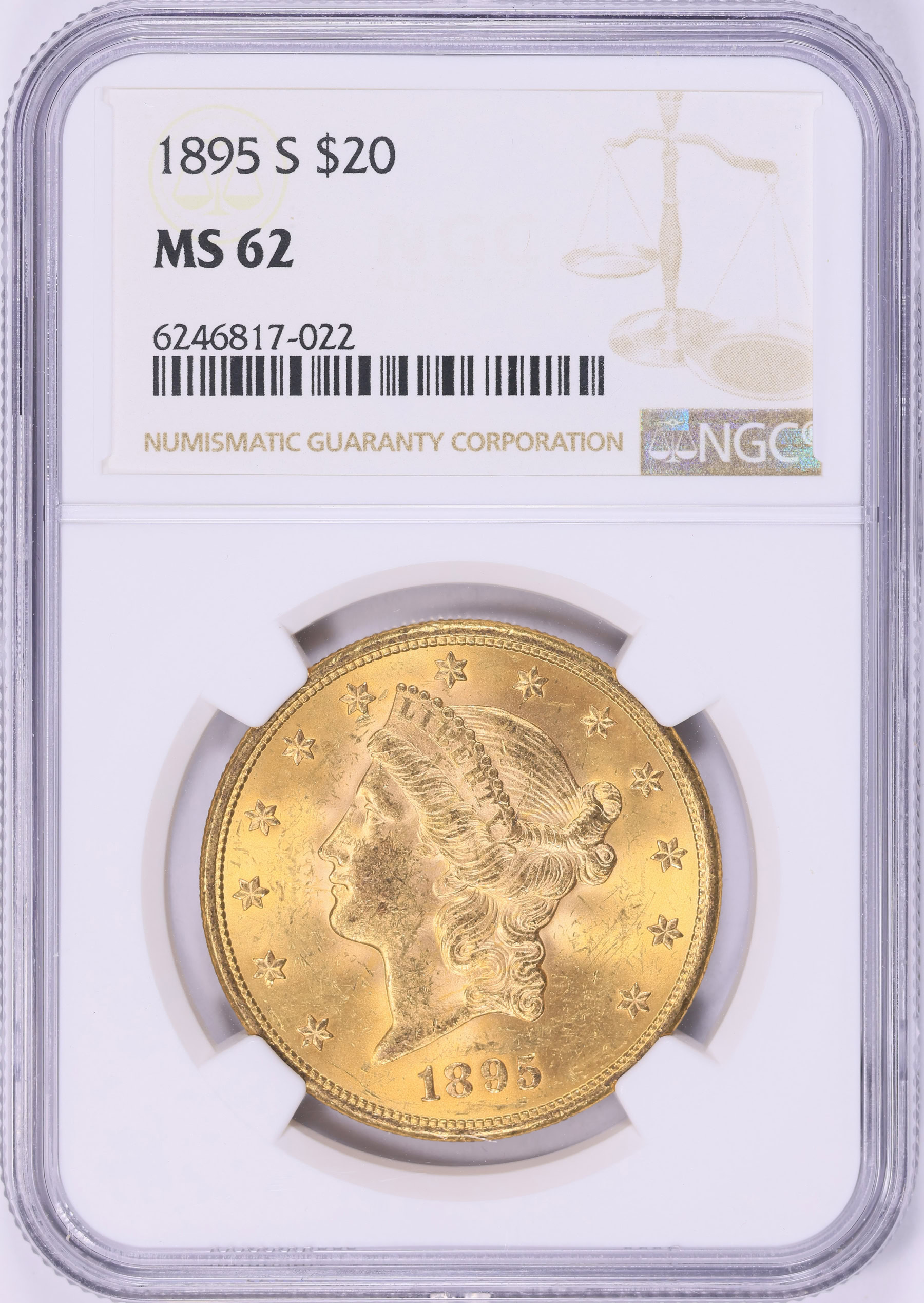 1895-S Liberty Gold Double Eagle NGC MS-62 (Item 1674579 ...