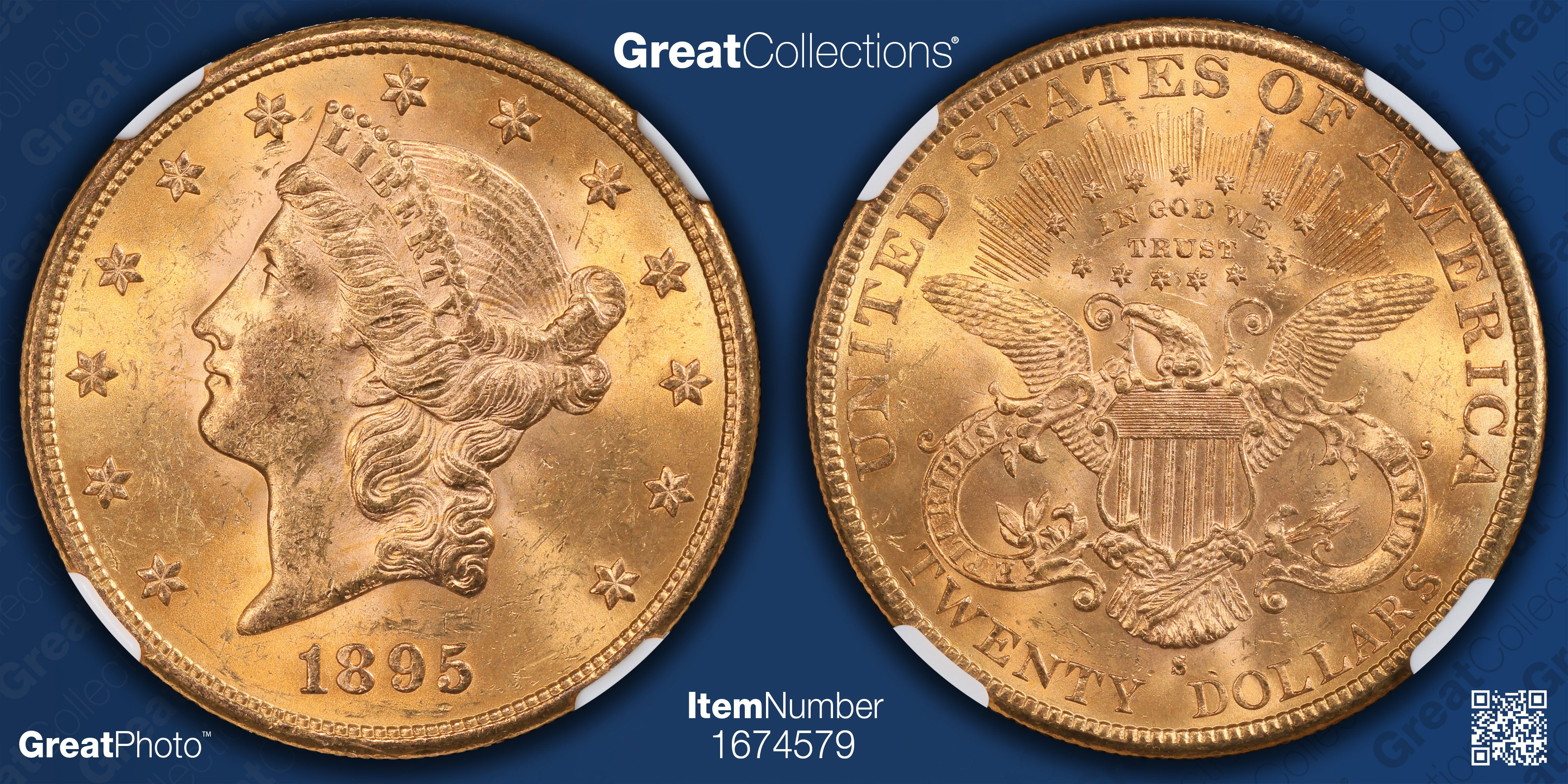 1895-S Liberty Gold Double Eagle NGC MS-62 (Item 1674579 ...