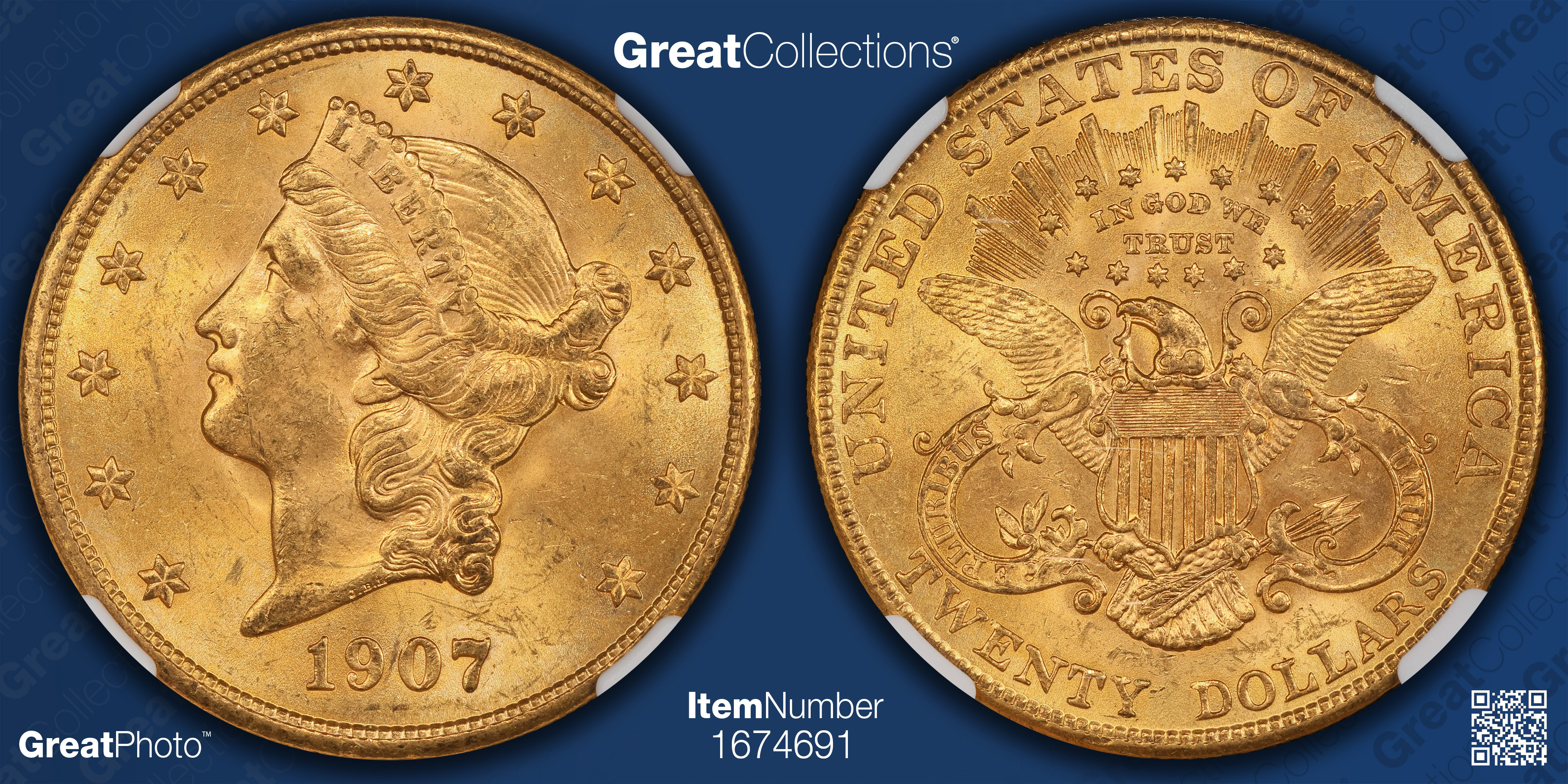 1907 Liberty Gold Double Eagle NGC MS-63 (Item 1674691 ...
