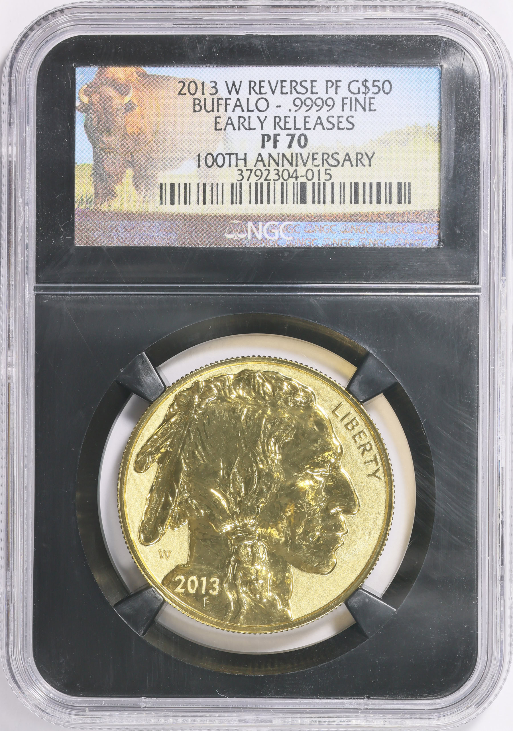 2013-W $50 One-Ounce Gold American Buffalo Reverse Proof Early Releases ...
