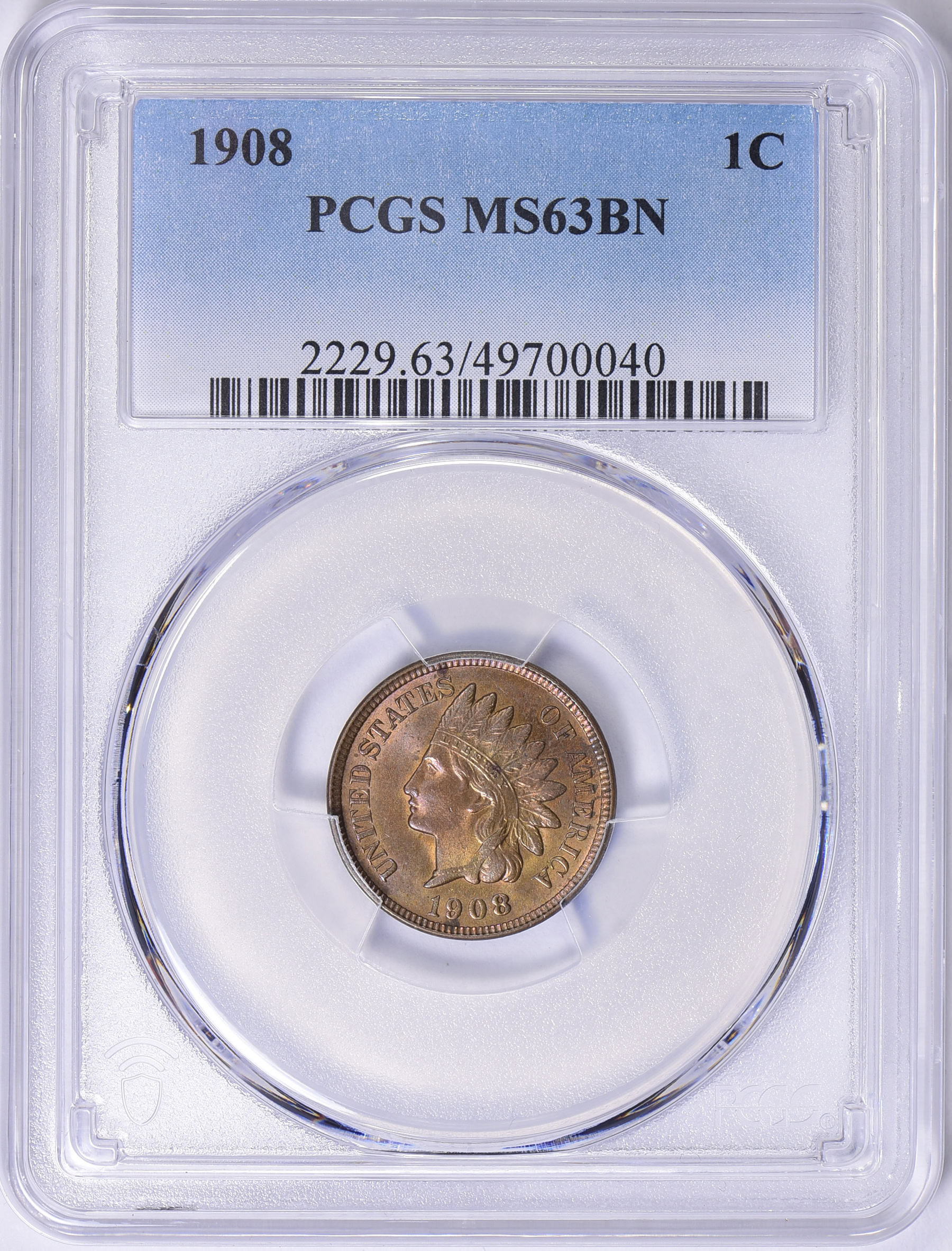 1908 Indian Cent PCGS MS-63 BN (Item 1675138) | GreatCollections Coin ...