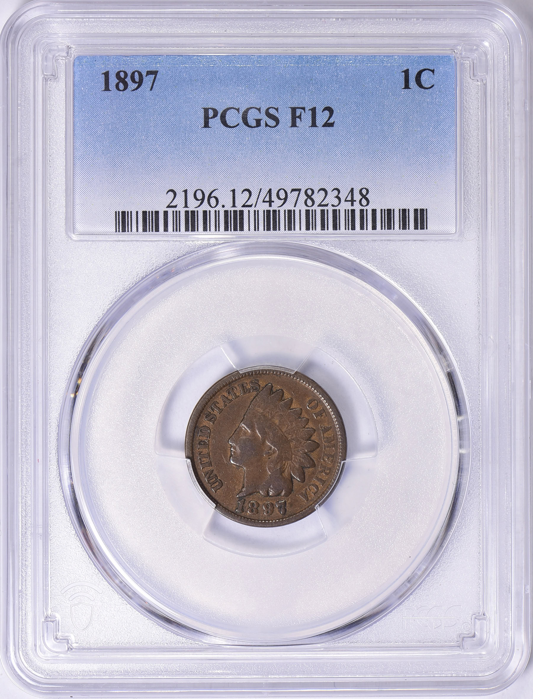 1897 Indian Cent PCGS F-12 BN (Item 1675208) | GreatCollections Coin Auctions