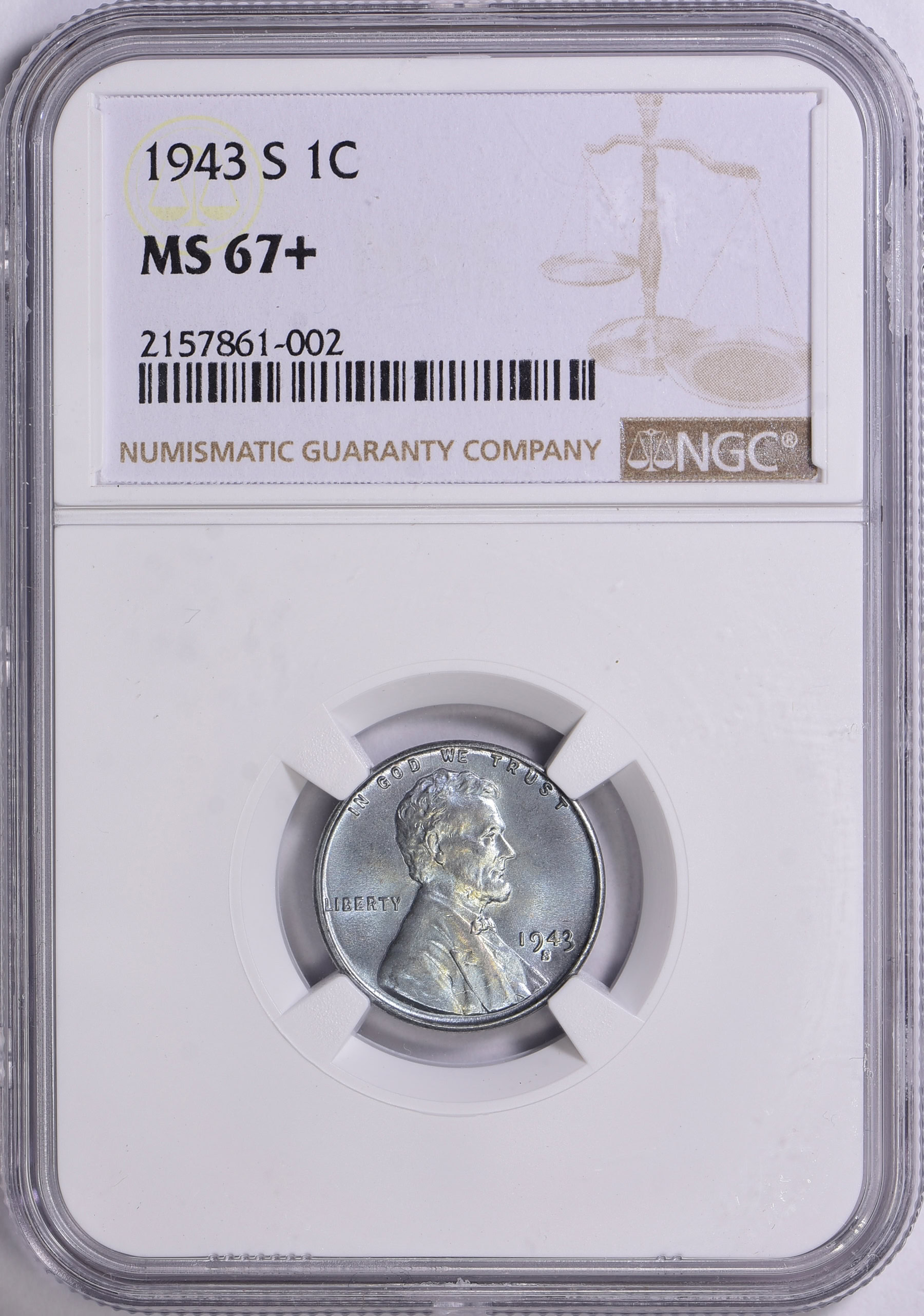 1943-S Lincoln Cent NGC MS-67+ (Toned) (Item 1675261 ...