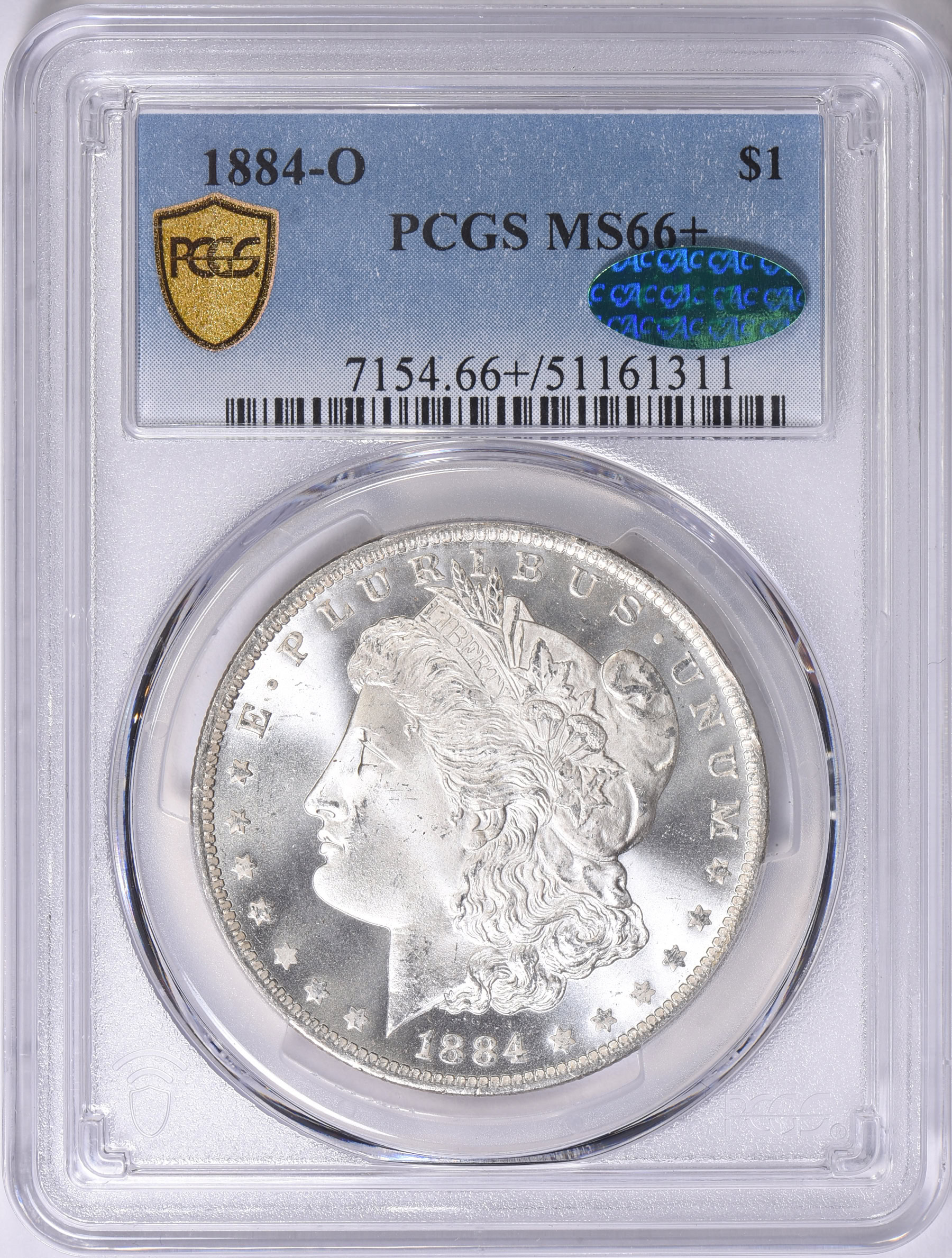 1884-O Morgan Silver Dollar PCGS MS-66+ (CAC Green) (Item 1675342) | GreatCollections Coin Auctions