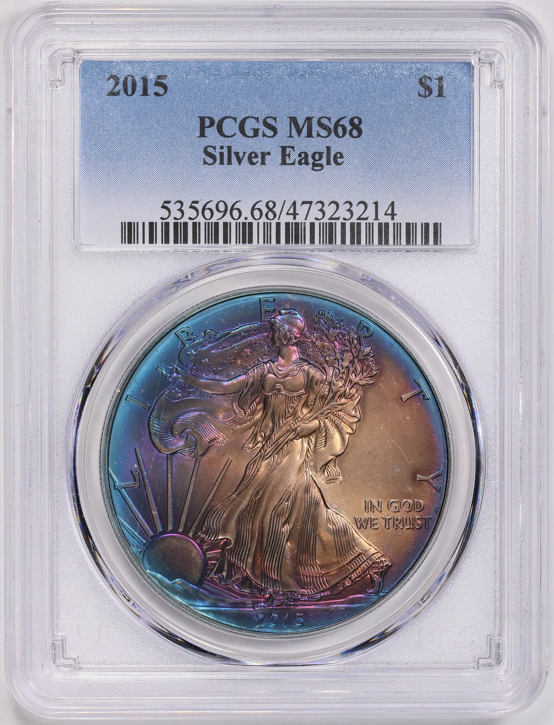 2015 $1 Silver Eagle PCGS MS-68 (Toned) (Item 1675503 ...