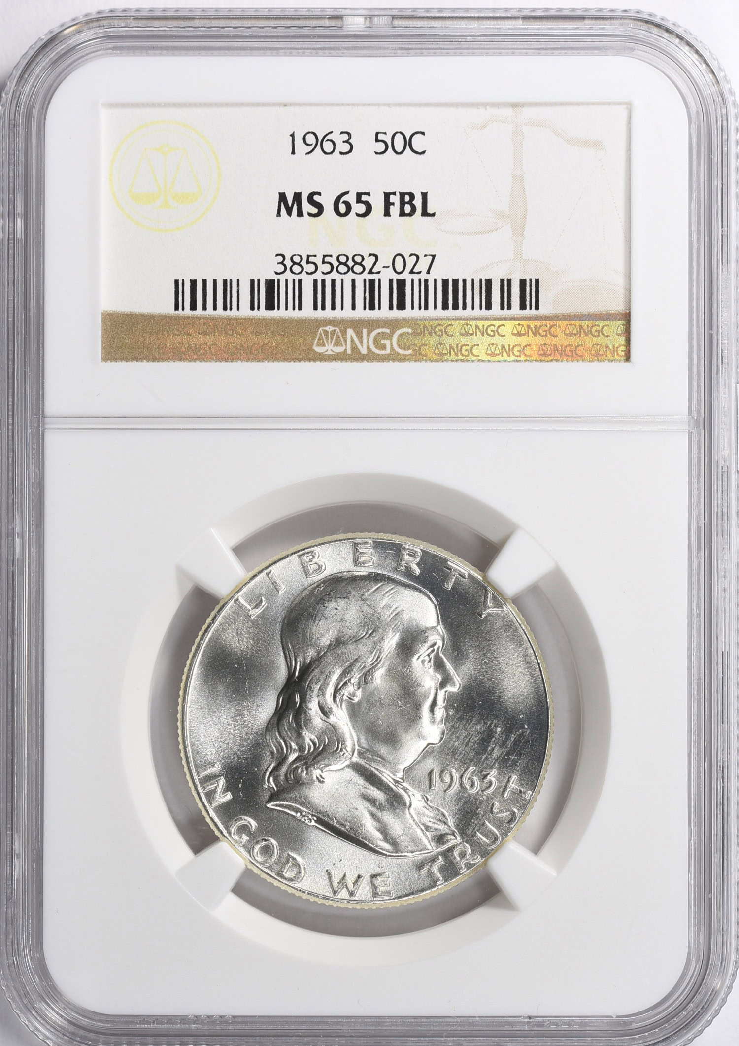 1963 Franklin Half Dollar NGC MS-65 FBL (Item 1675705 ...