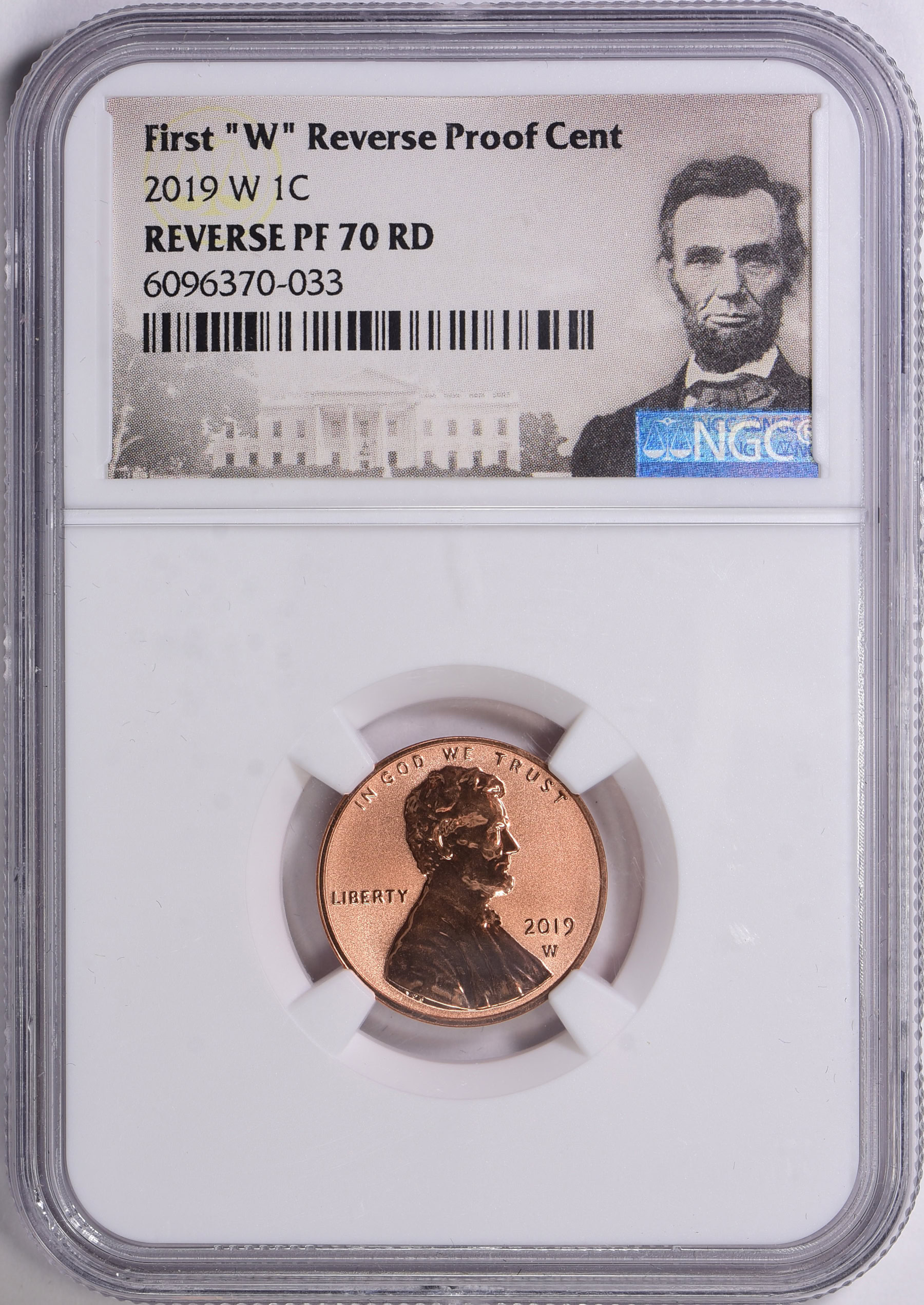 2019-W Lincoln Cent Shield Reverse Proof NGC Proof-70 RD (Lincoln Label ...