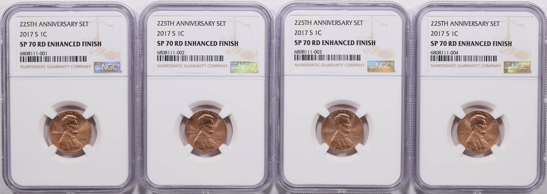 2017-S Lincoln Cent Shield From the Enhanced Uncirculated Set NGC SP-70 ...