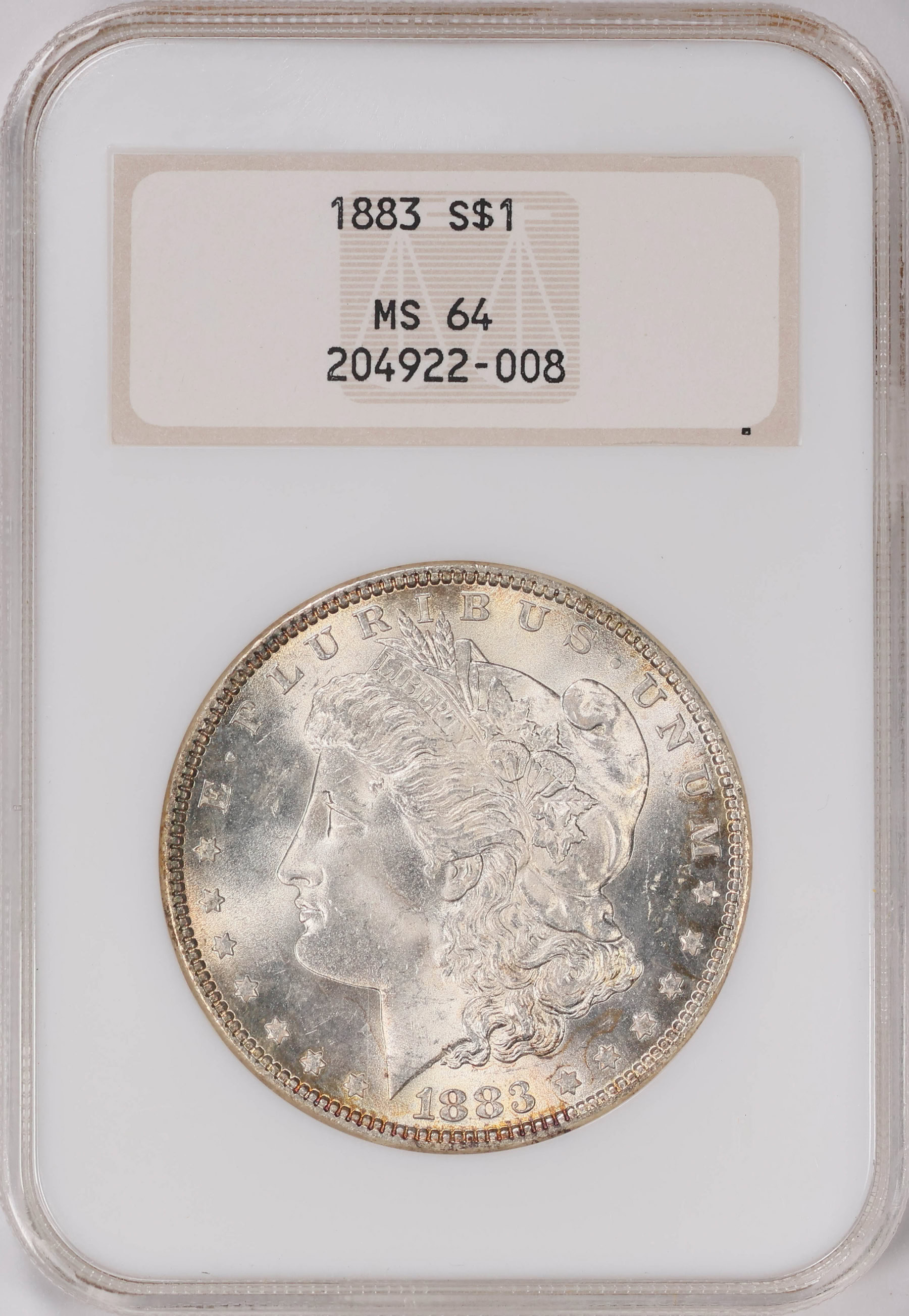 1883 Morgan Silver Dollar NGC MS-64 OH (Toned) (Item 1676059) | GreatCollections Coin Auctions