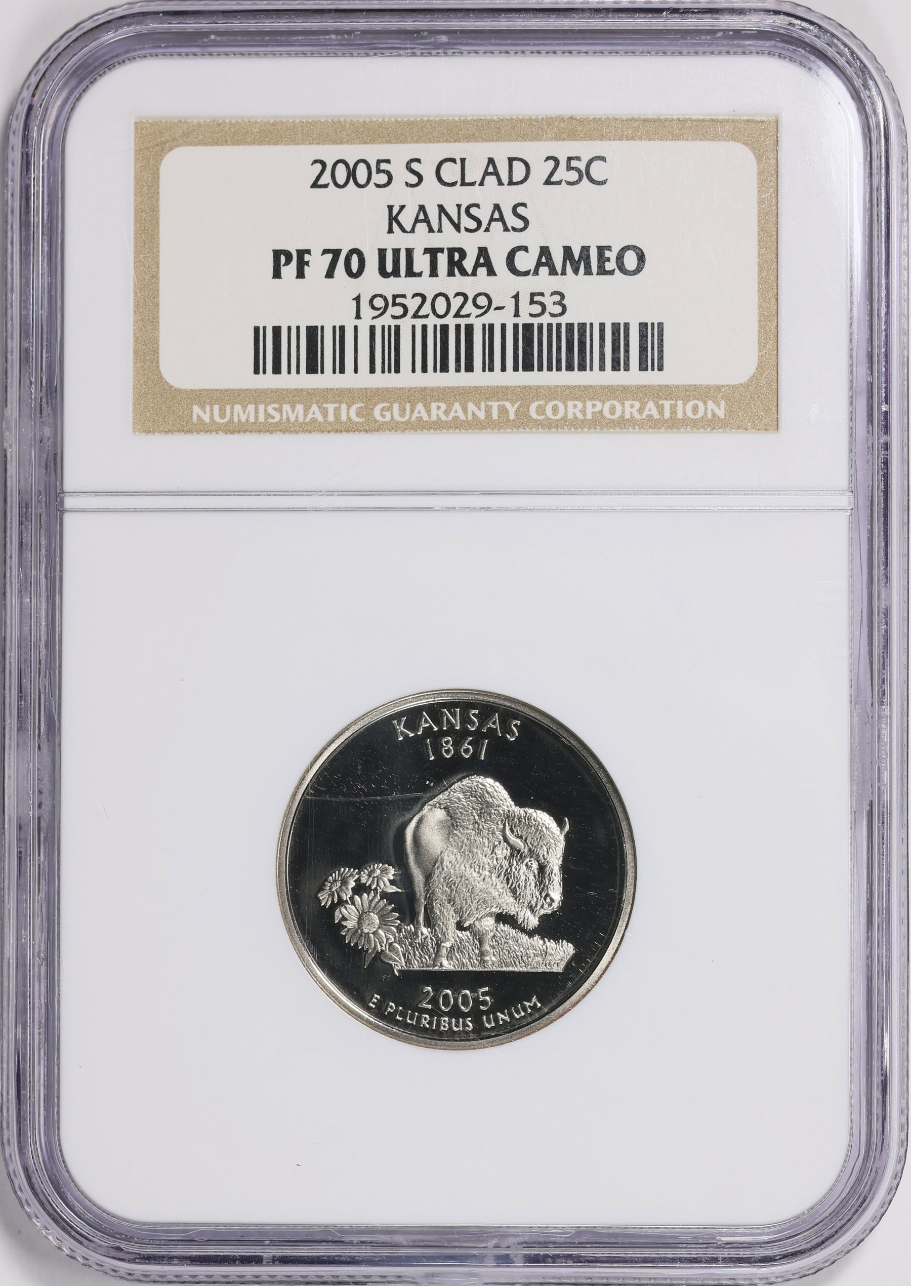 2005-S State Quarter Kansas NGC Proof-70 UC (Item 1676209 ...