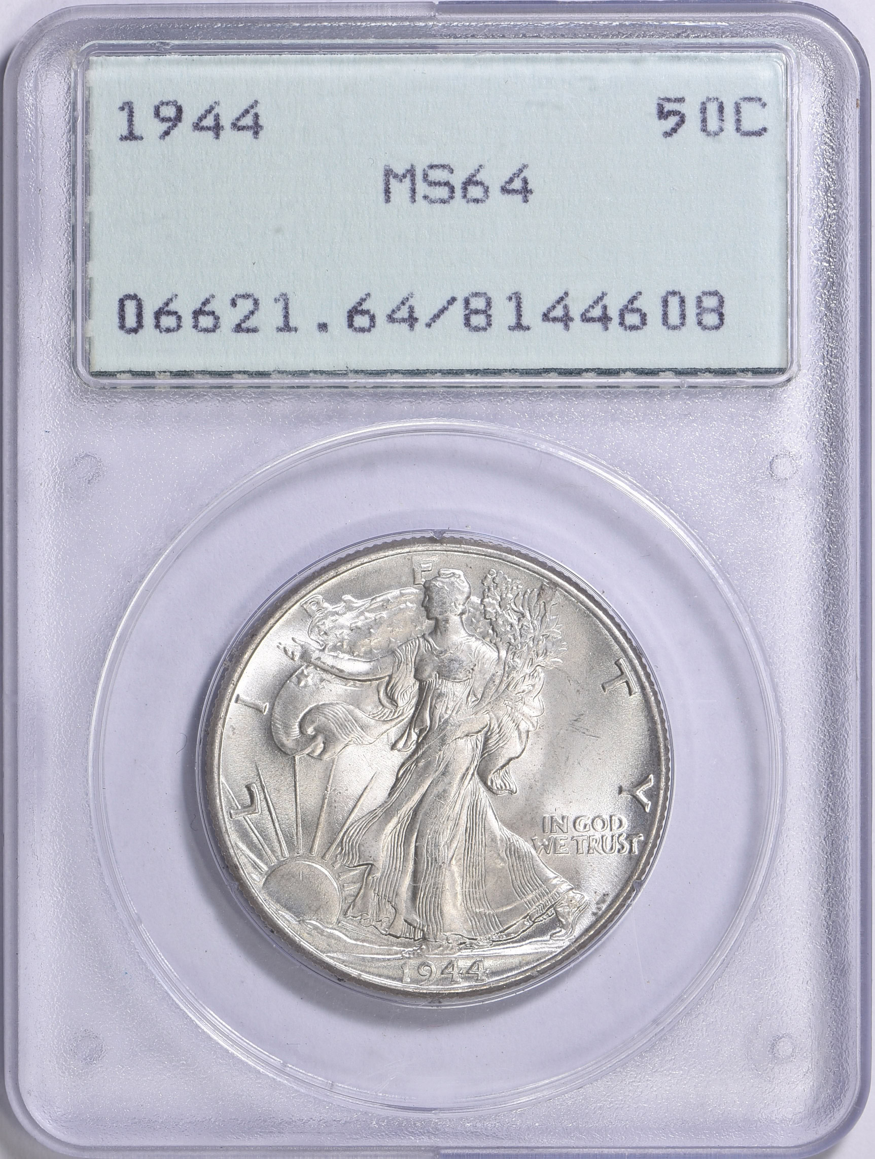 1944 Walking Liberty Half Dollar PCGS MS-64 OGH (1st Gen) (Item 1676288) | GreatCollections Coin ...