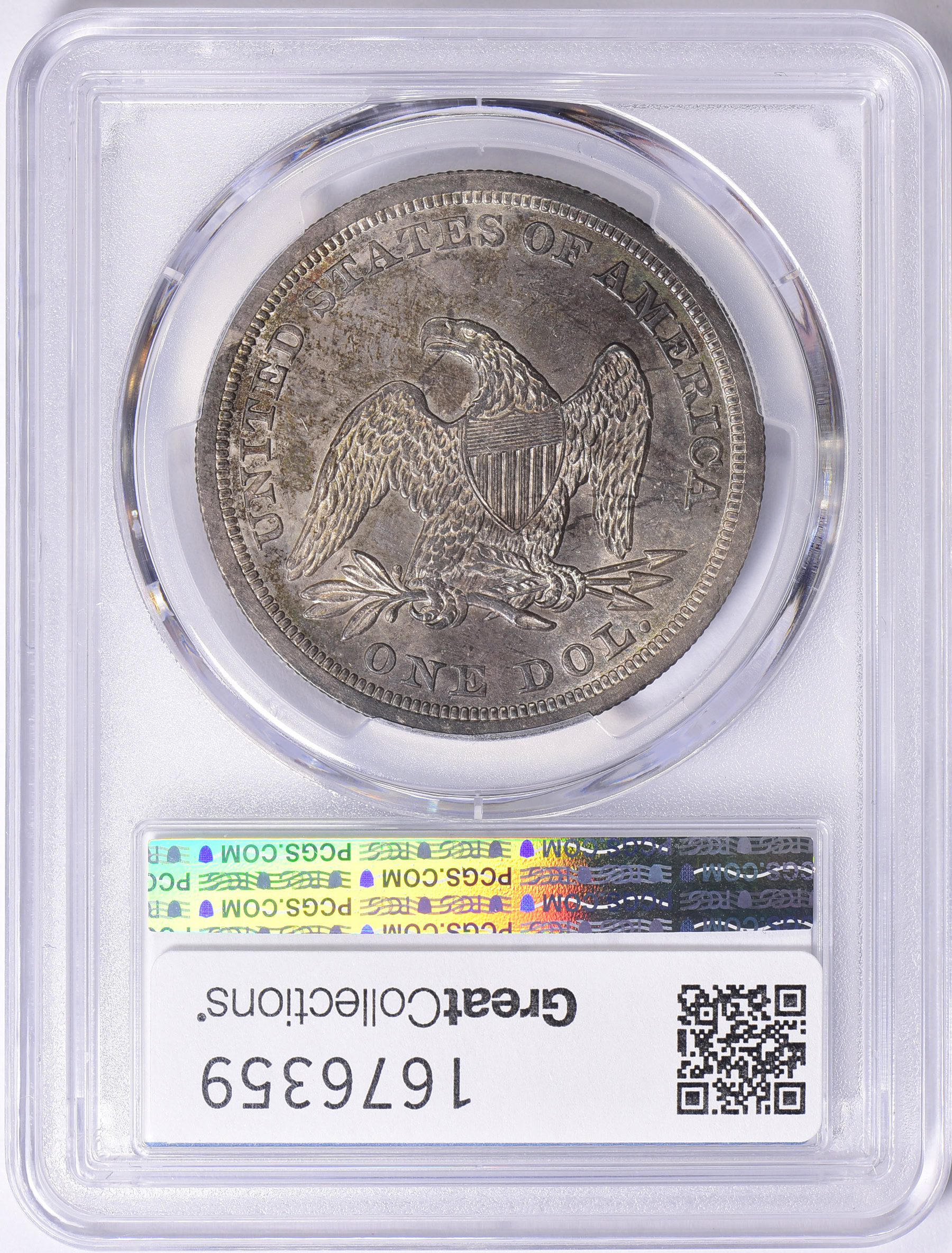 1846 Seated Liberty Silver Dollar PCGS MS-64+ (Toned) (Eliasberg ...