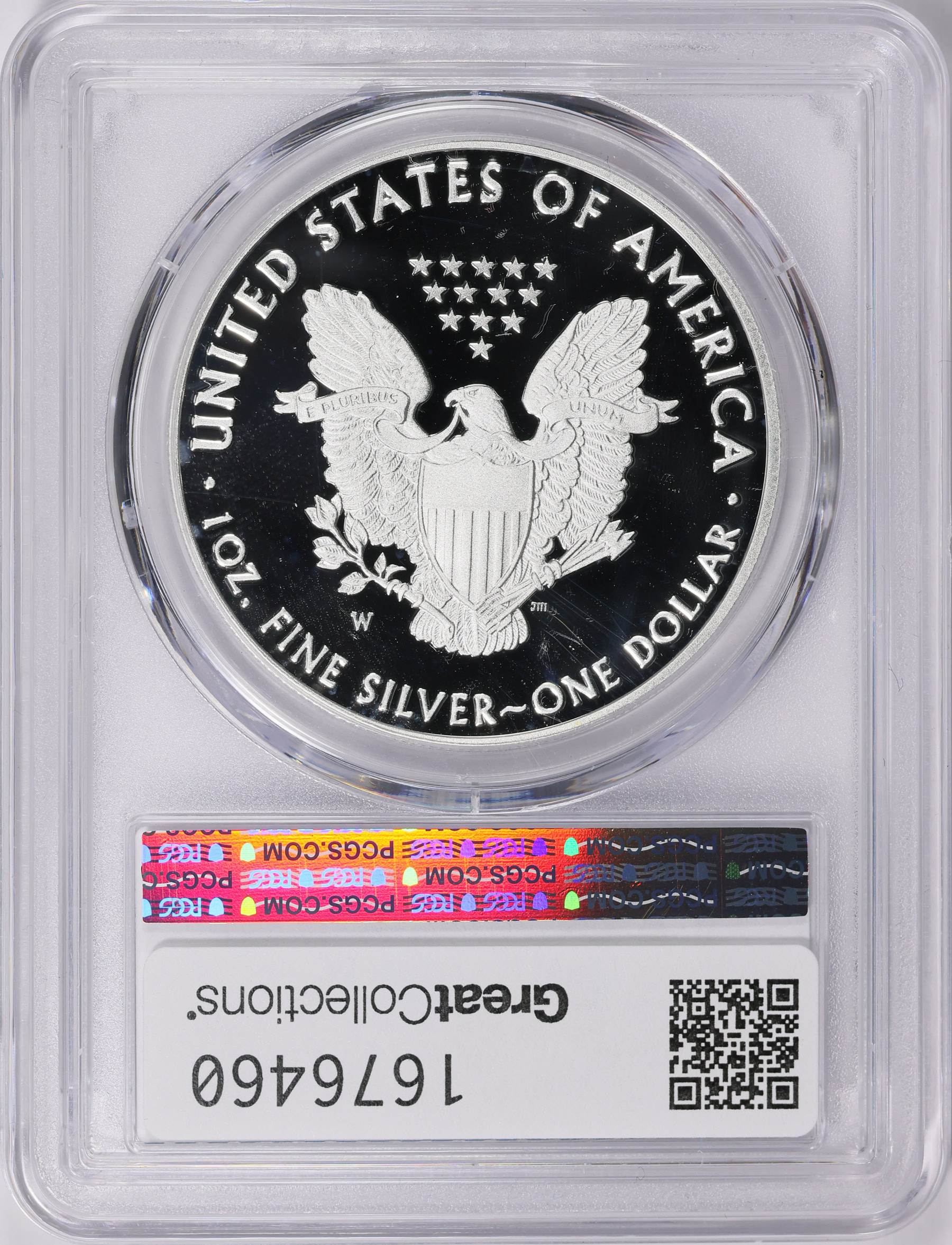 2020-W $1 Silver Eagle V75 Privy First Strike PCGS Proof-70 DCAM (Item 1676460 ...