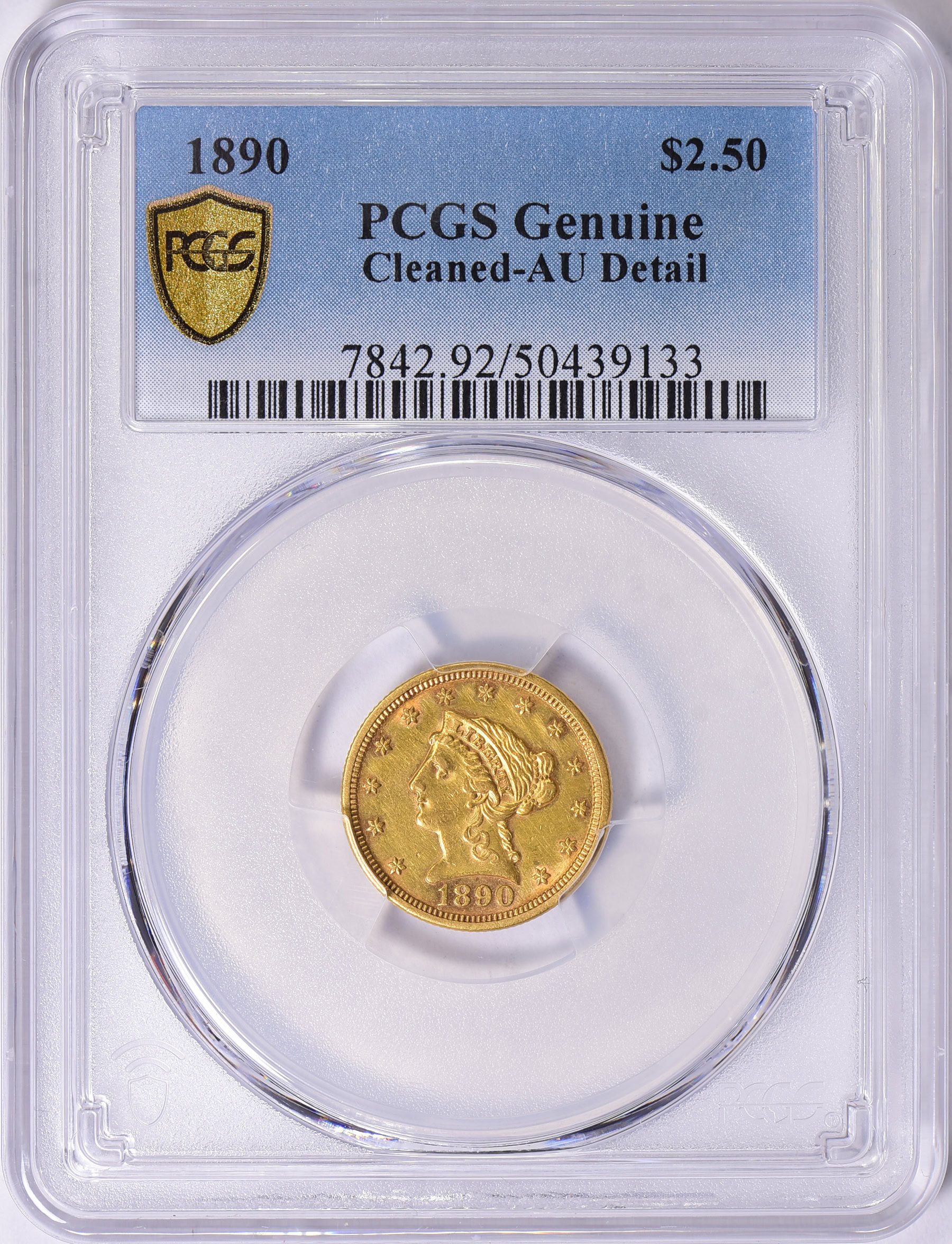1890 Liberty Gold Quarter Eagle PCGS Genuine AU Details (Item 1676480 ...