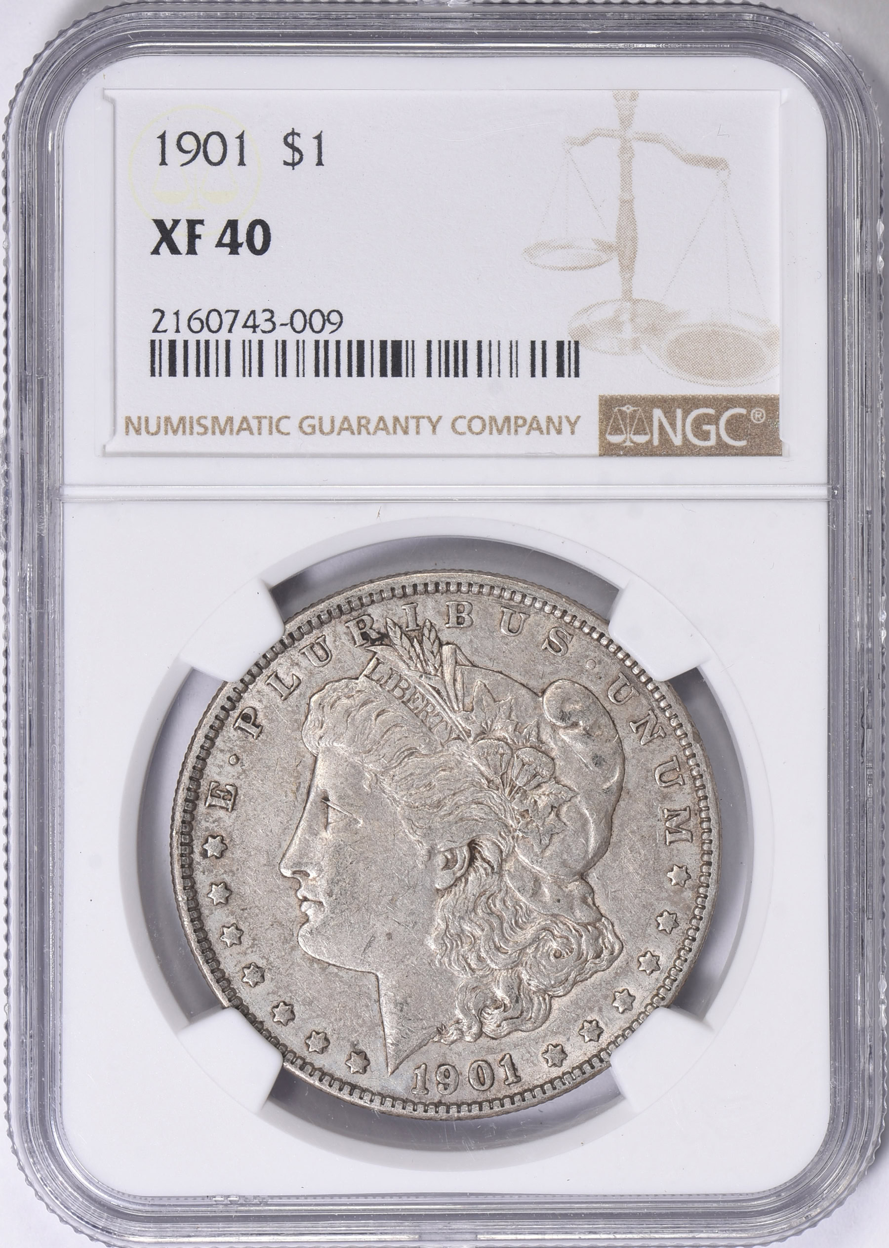 1901 Morgan Silver Dollar NGC XF-40 (Toned) (Item 1678027) | GreatCollections Coin Auctions