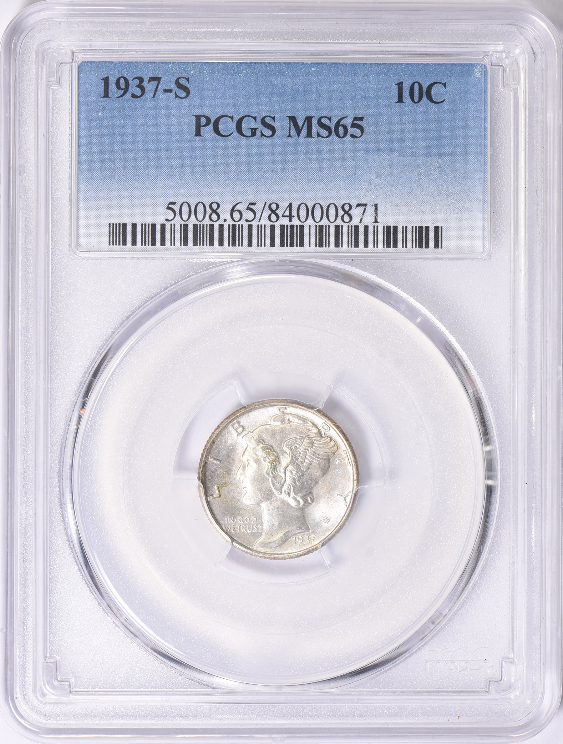 1937-S Mercury Dime PCGS MS-65 (Item 1678423) | GreatCollections Coin Auctions