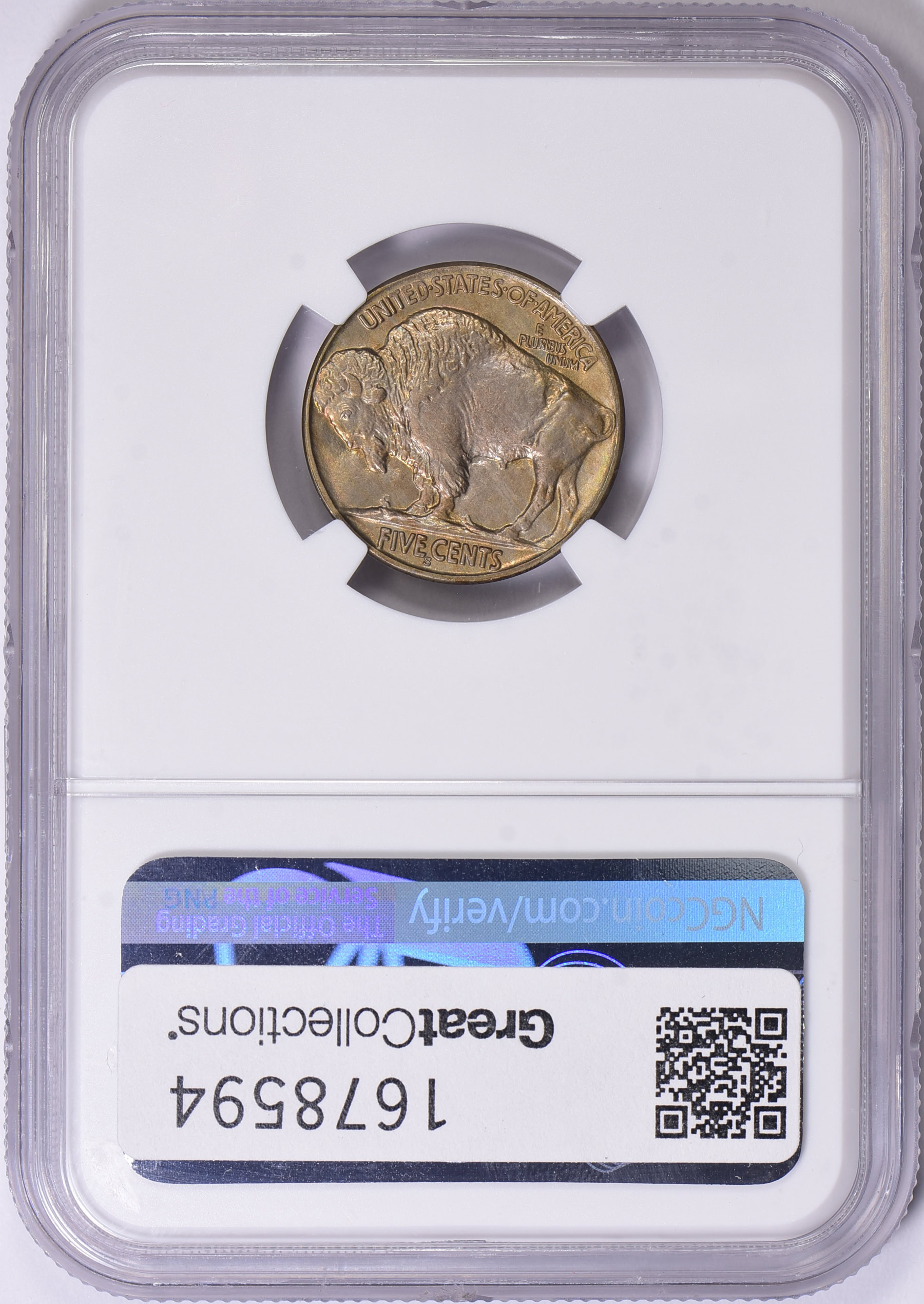 1924-S Buffalo Nickel NGC MS-66 (Toned) (Item 1678594) | GreatCollections Coin Auctions