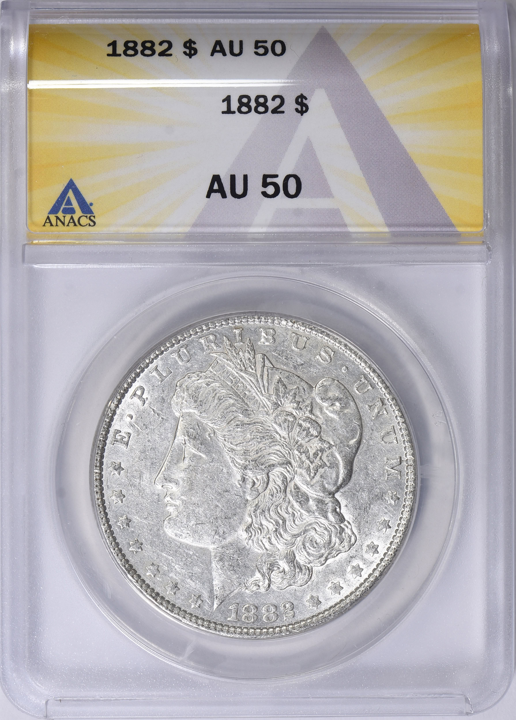1882 Morgan Silver Dollar ANACS AU-50 (Item 1678624) | GreatCollections Coin Auctions