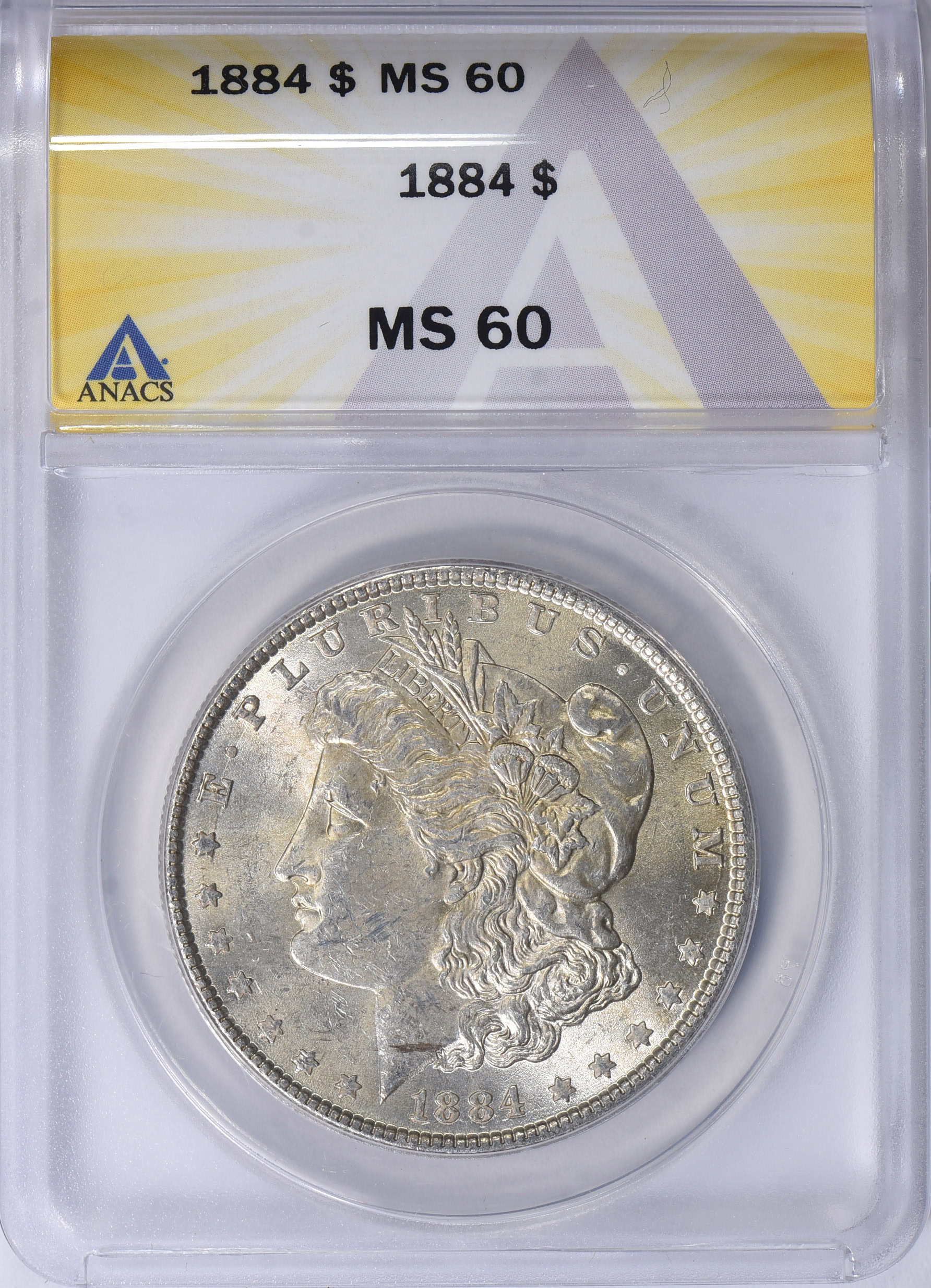 1884 Morgan Silver Dollar ANACS MS-60 (Item 1678635) | GreatCollections ...