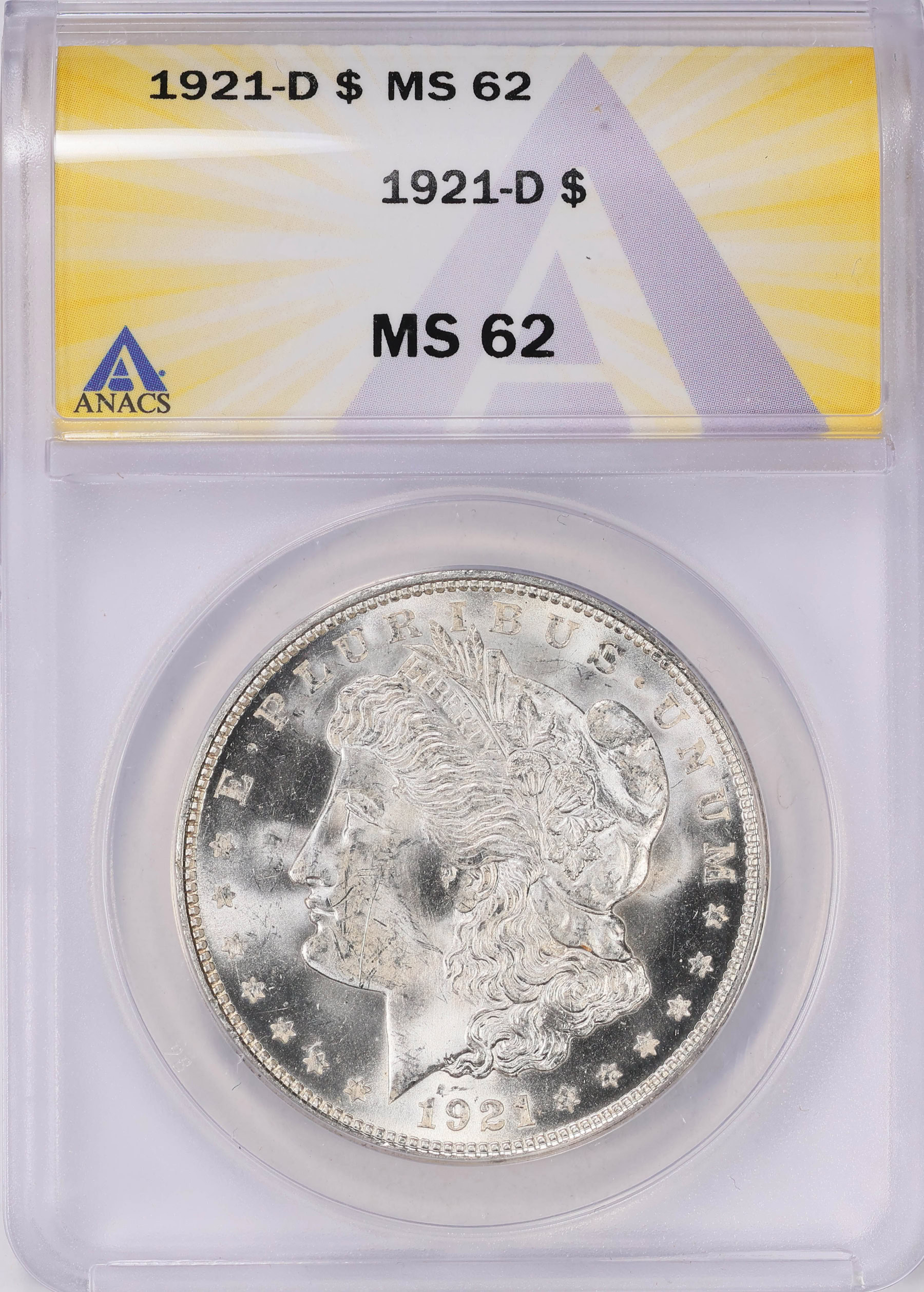1921-D Morgan Silver Dollar ANACS MS-62 (Item 1678749 ...