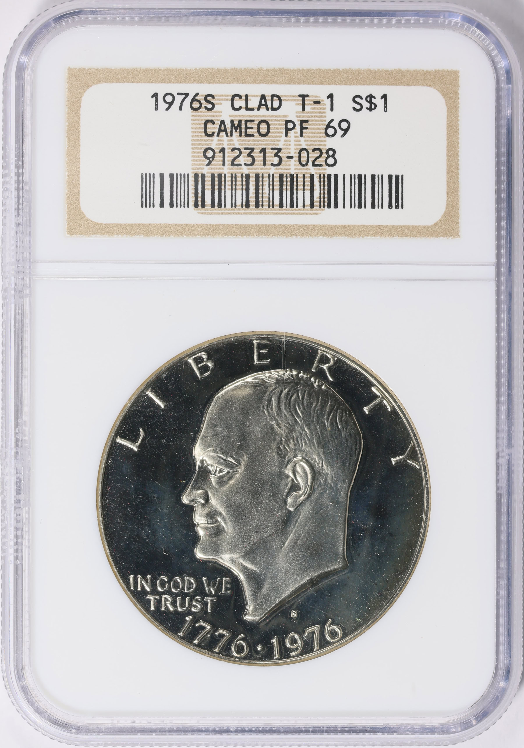 1976-S Eisenhower Dollar Clad Type 1 NGC Proof-69 CAMEO (Item 1679138) | GreatCollections Coin ...