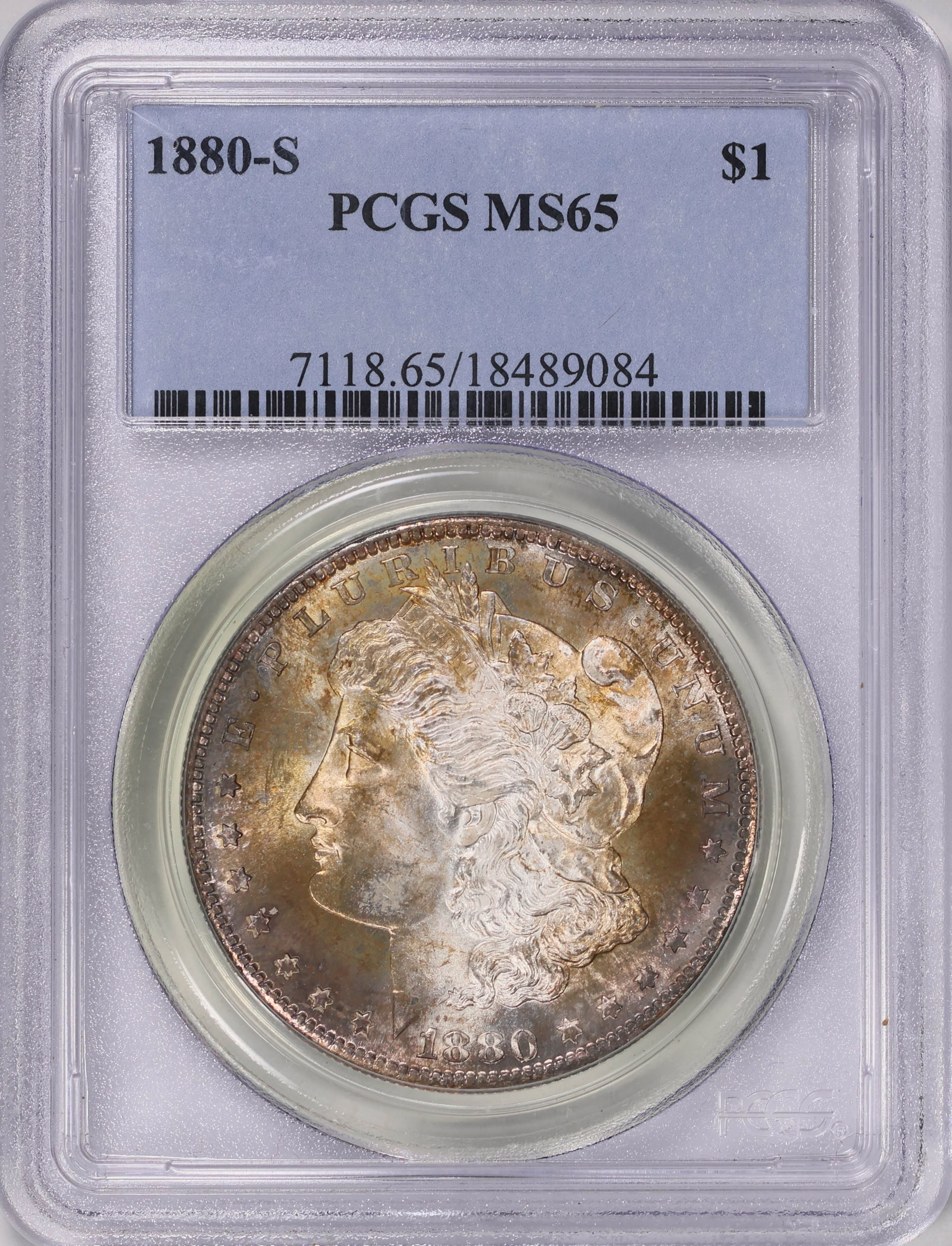 1880-S Morgan Silver Dollar PCGS MS-65 (Toned) (Item 1679396 ...
