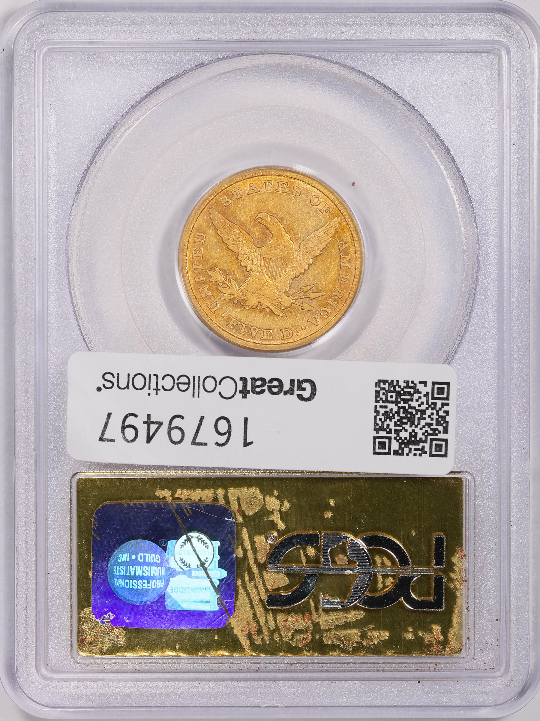 1840 Liberty Gold Half Eagle Shipwreck S.S. Central America PCGS XF-45 ...