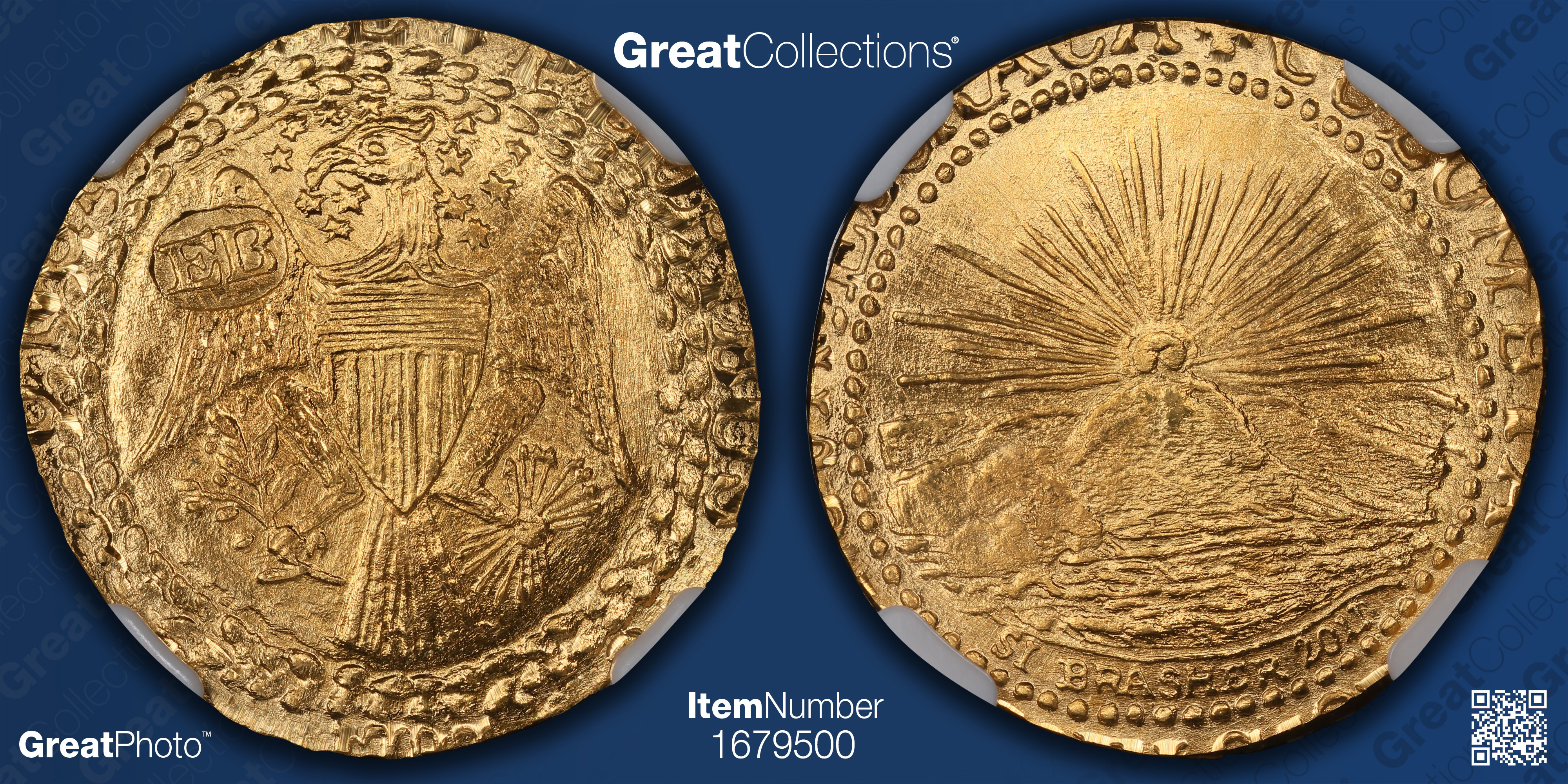 1787 Gold Ephraim Brasher Half Doubloon Private Issue Struck 2011 NGC ...