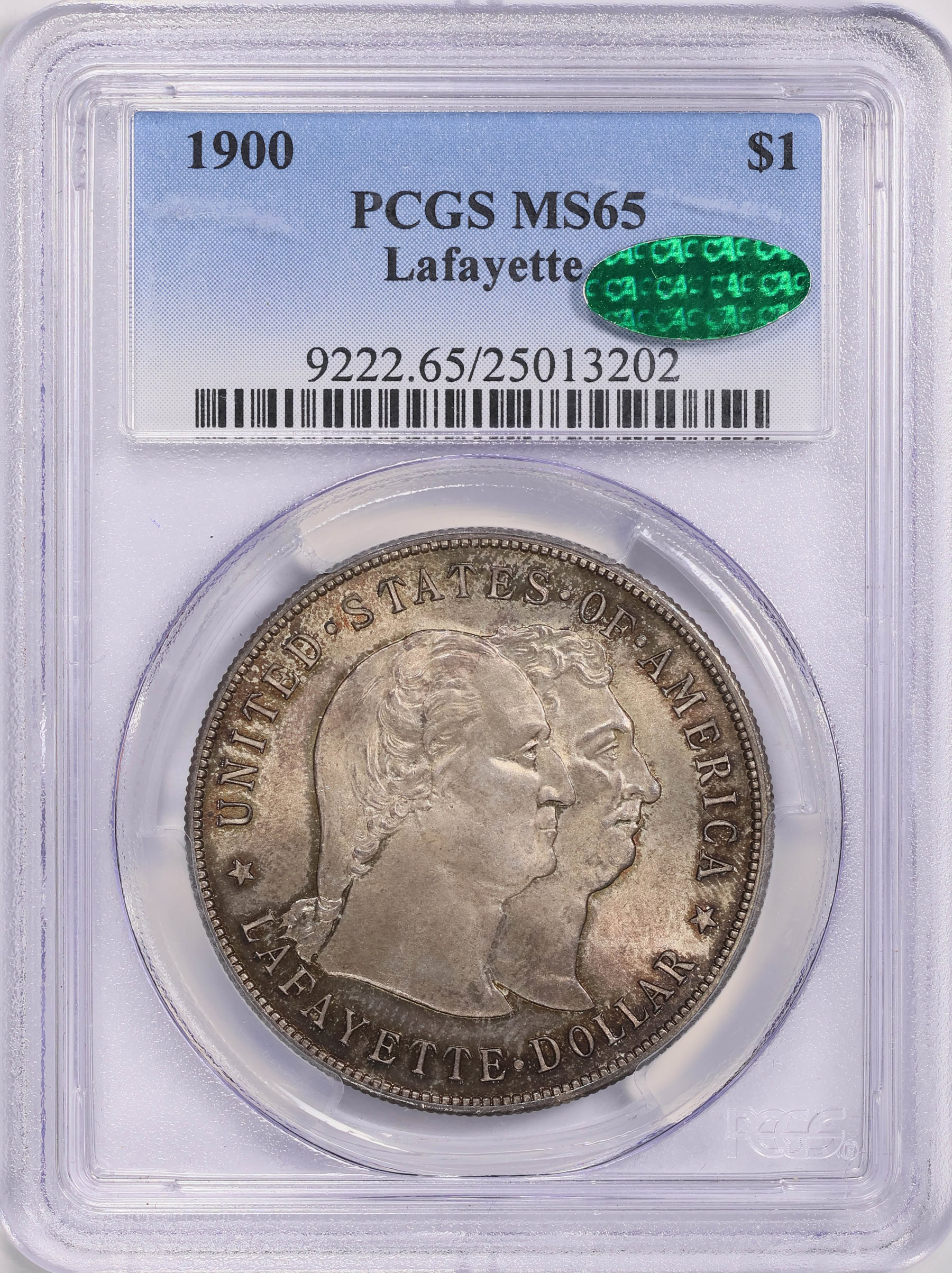 1900 Lafayette Dollar PCGS MS-65 (CAC Green) (Toned) (Item 1679522 ...