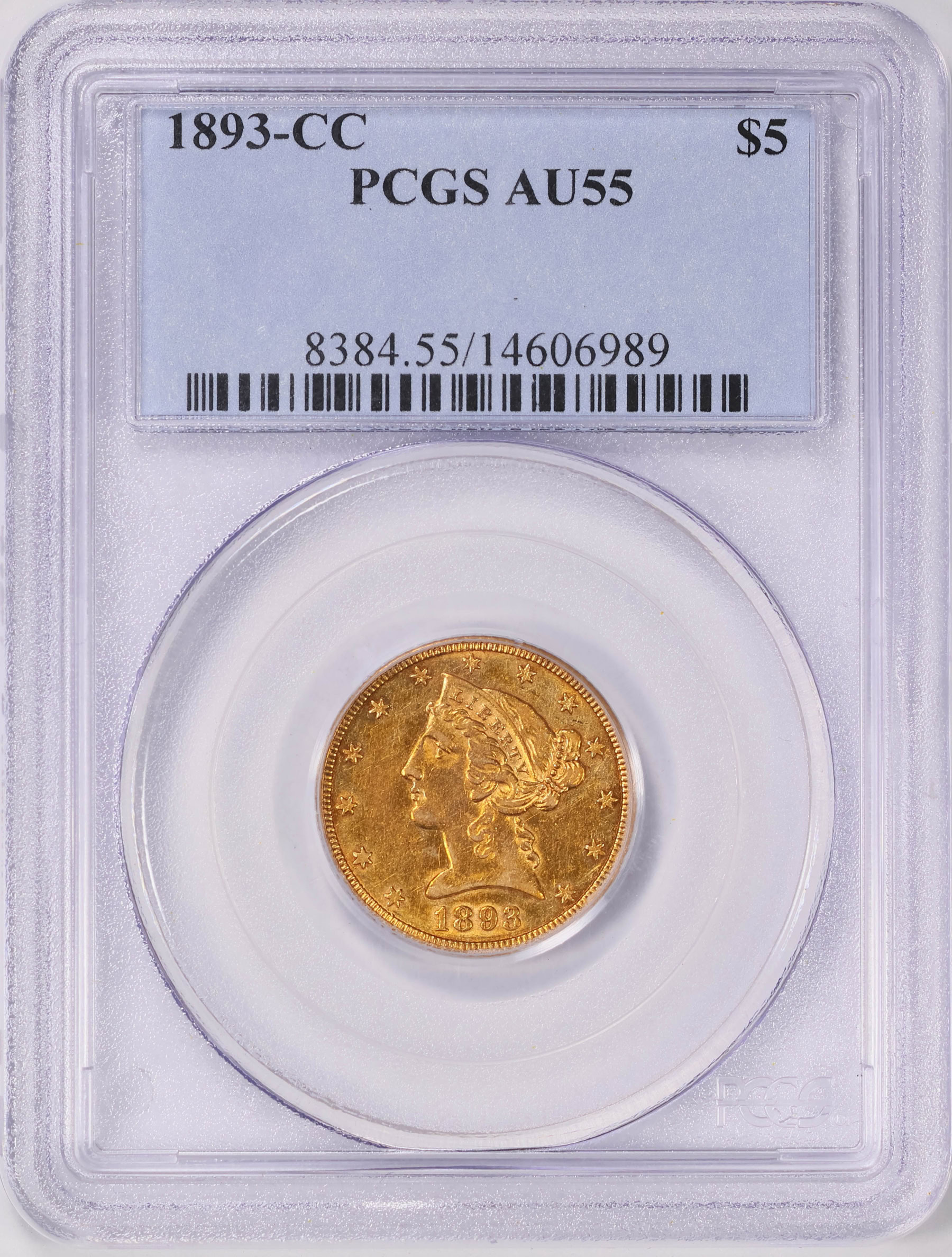 1893-CC Liberty Gold Half Eagle PCGS AU-55 (Item 1679641) | GreatCollections Coin Auctions