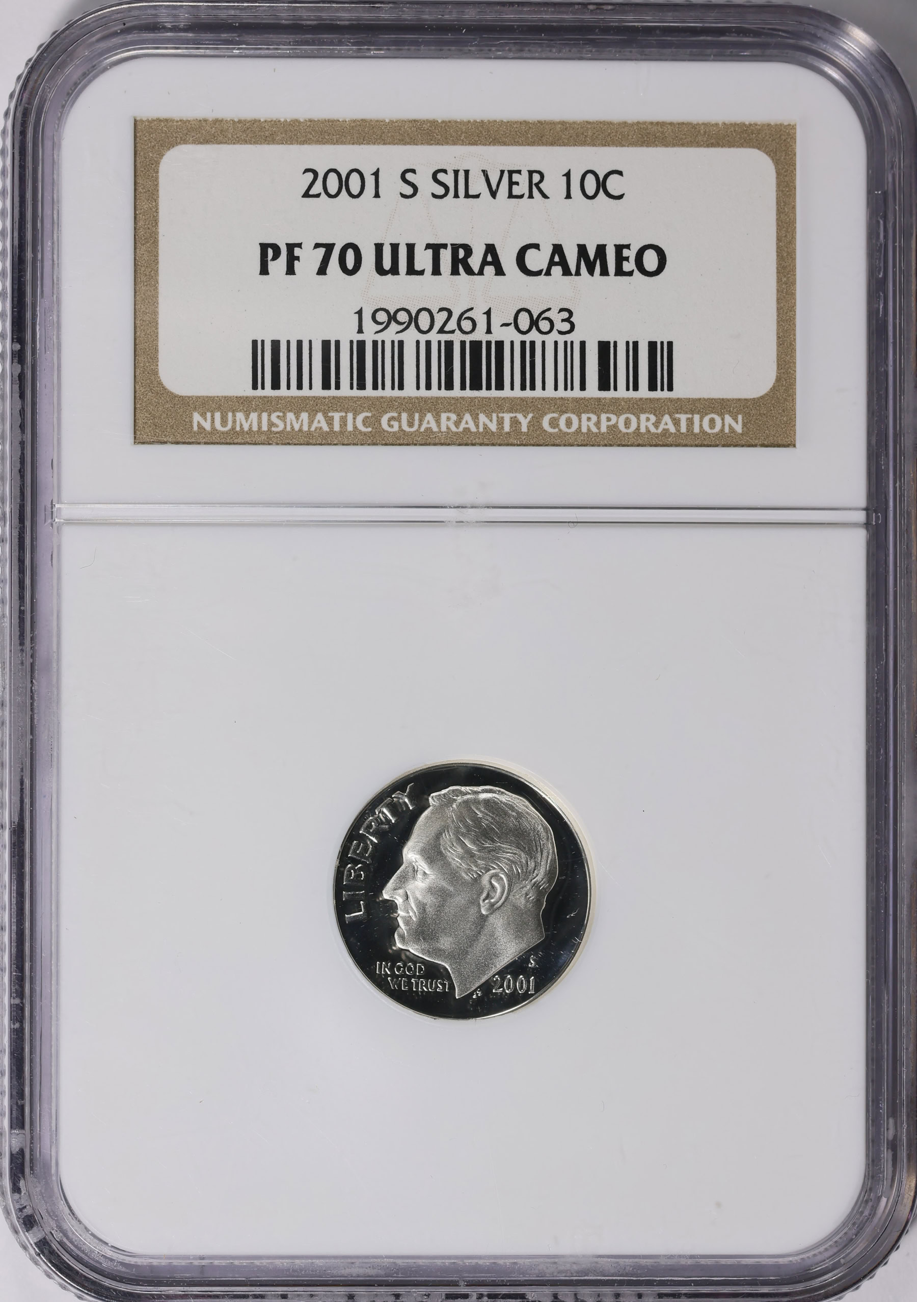 2001-S Roosevelt Dime Silver NGC Proof-70 UC (Item 1679821 ...