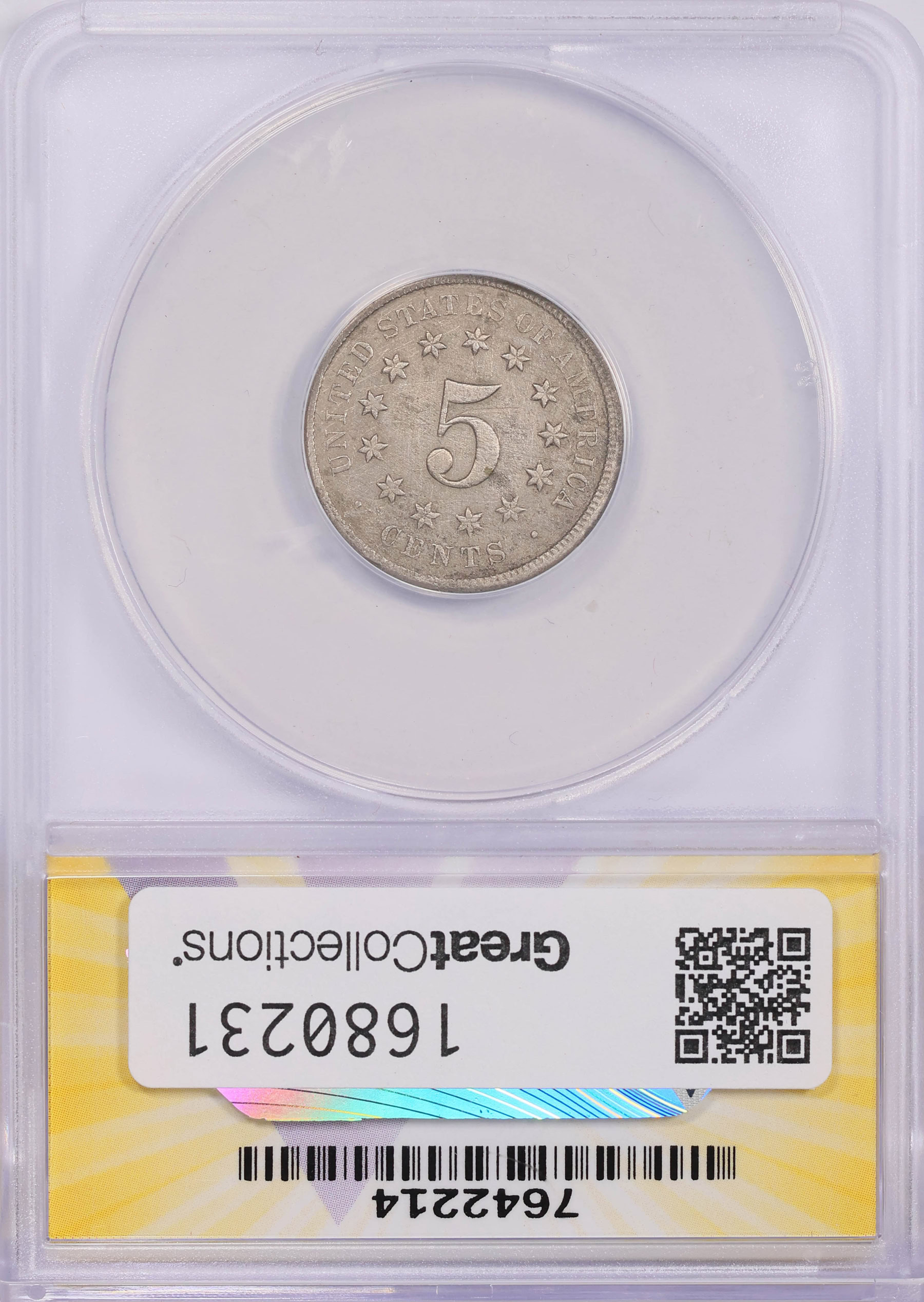 1879 Shield Nickel ANACS EF-40 Details (Item 1680231) | GreatCollections Coin Auctions