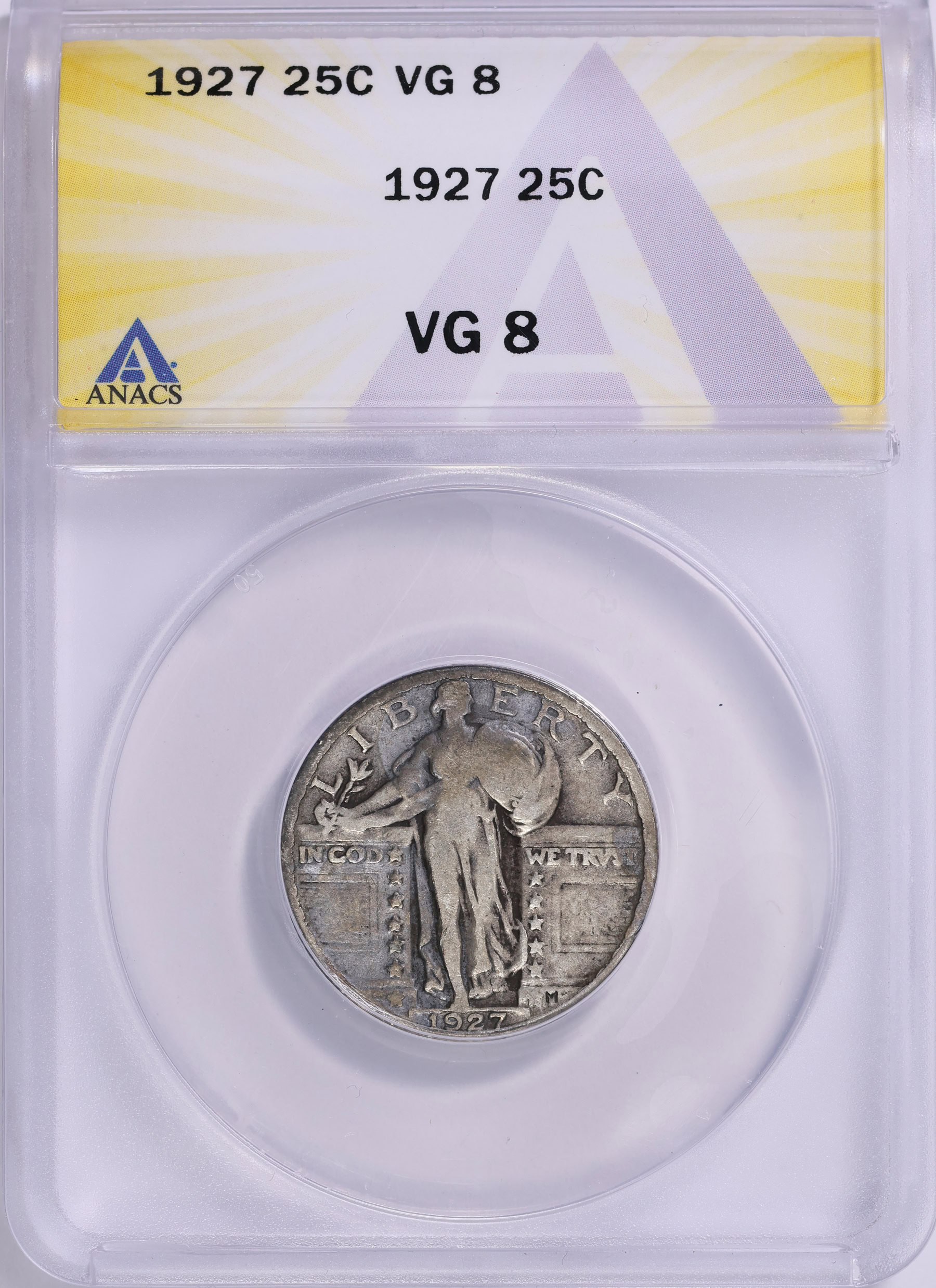 1927 Standing Liberty Quarter ANACS VG-08 (Item 1680324 ...