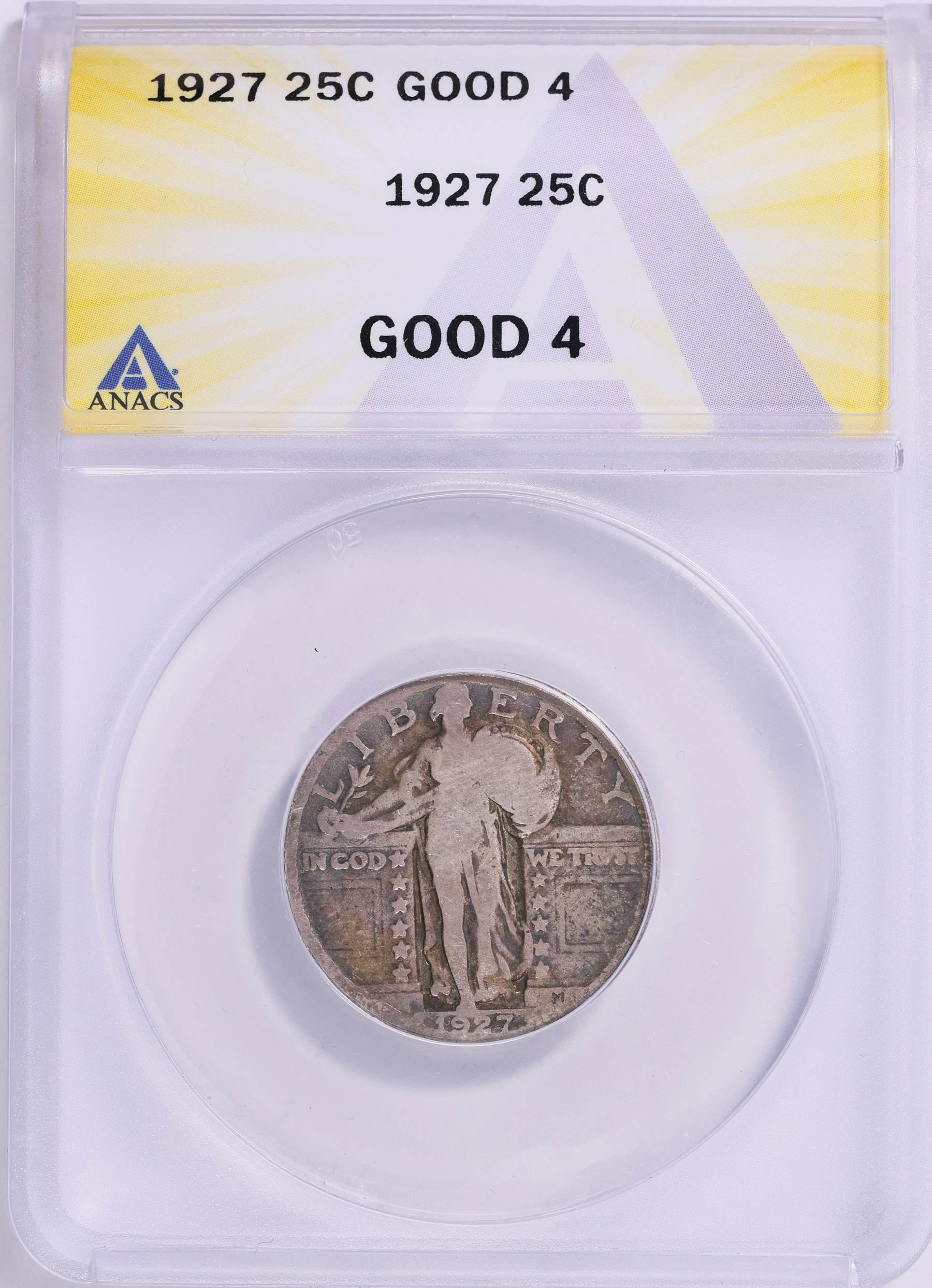 1927 Standing Liberty Quarter ANACS G-04 (Toned) (Item 1680325 ...
