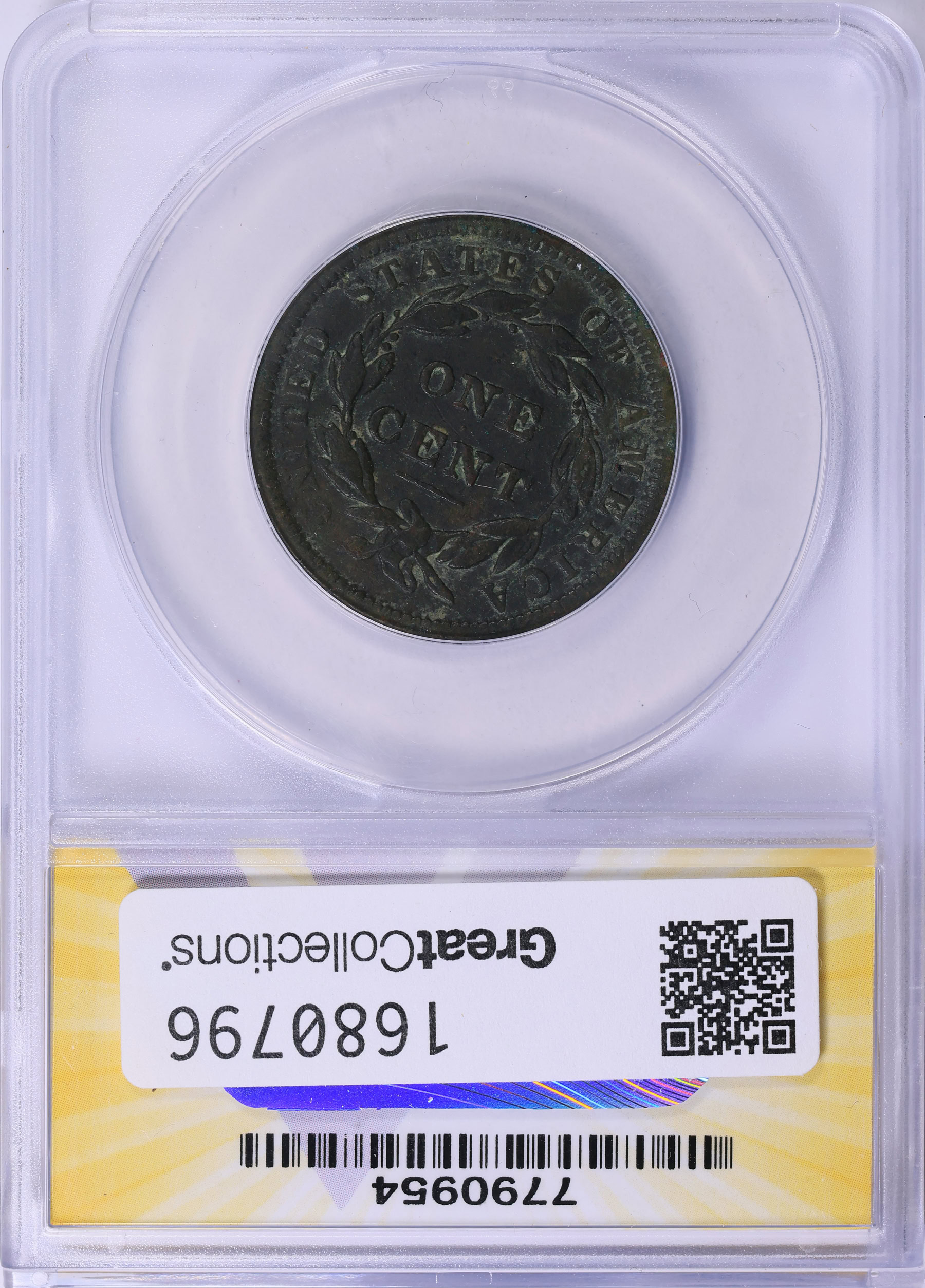 1838 Matron Cent Newcomb 7 ANACS VF-25 Details (Item 1680796 ...