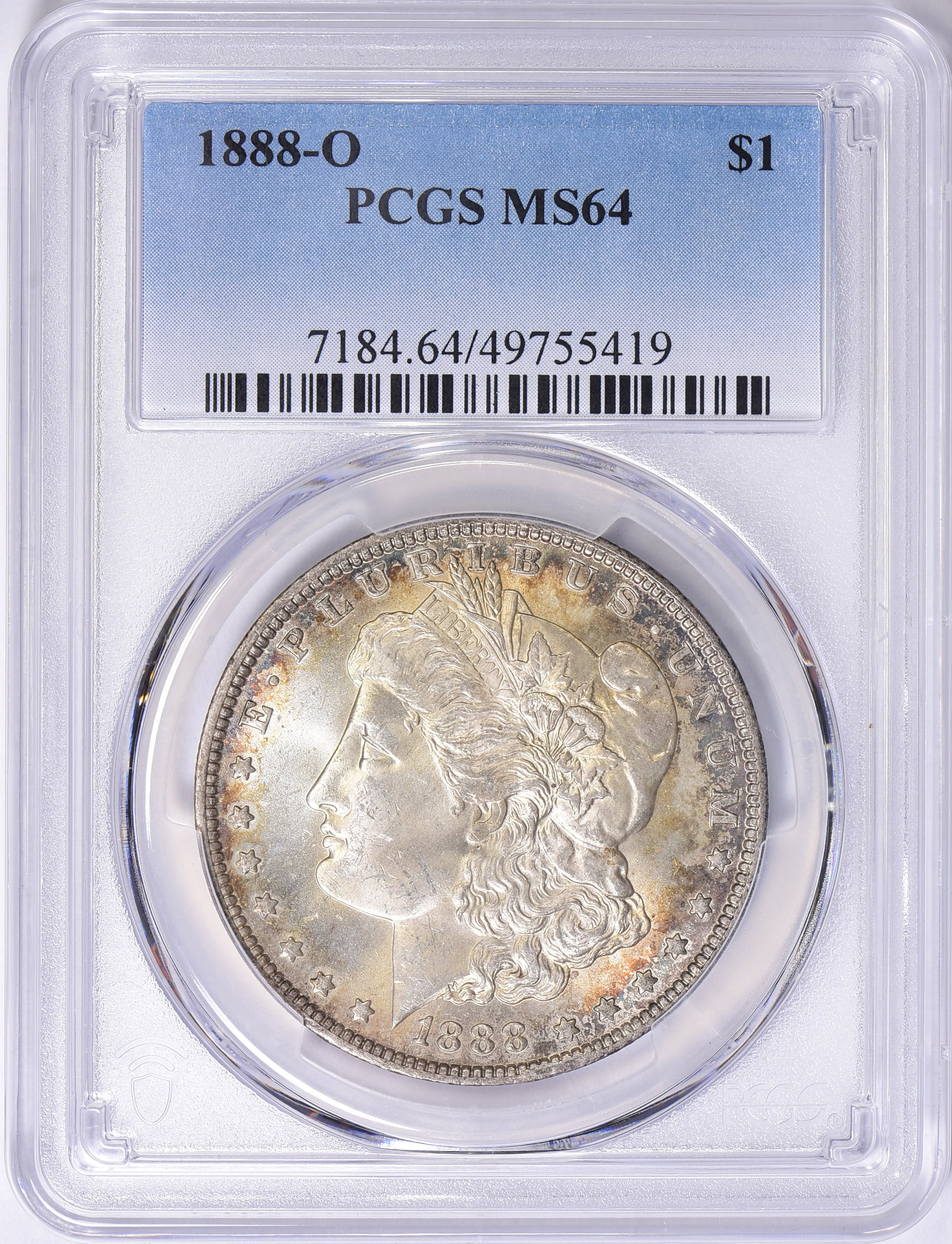 1888-O Morgan Silver Dollar PCGS MS-64 (Toned) (Item 1680966) | GreatCollections Coin Auctions