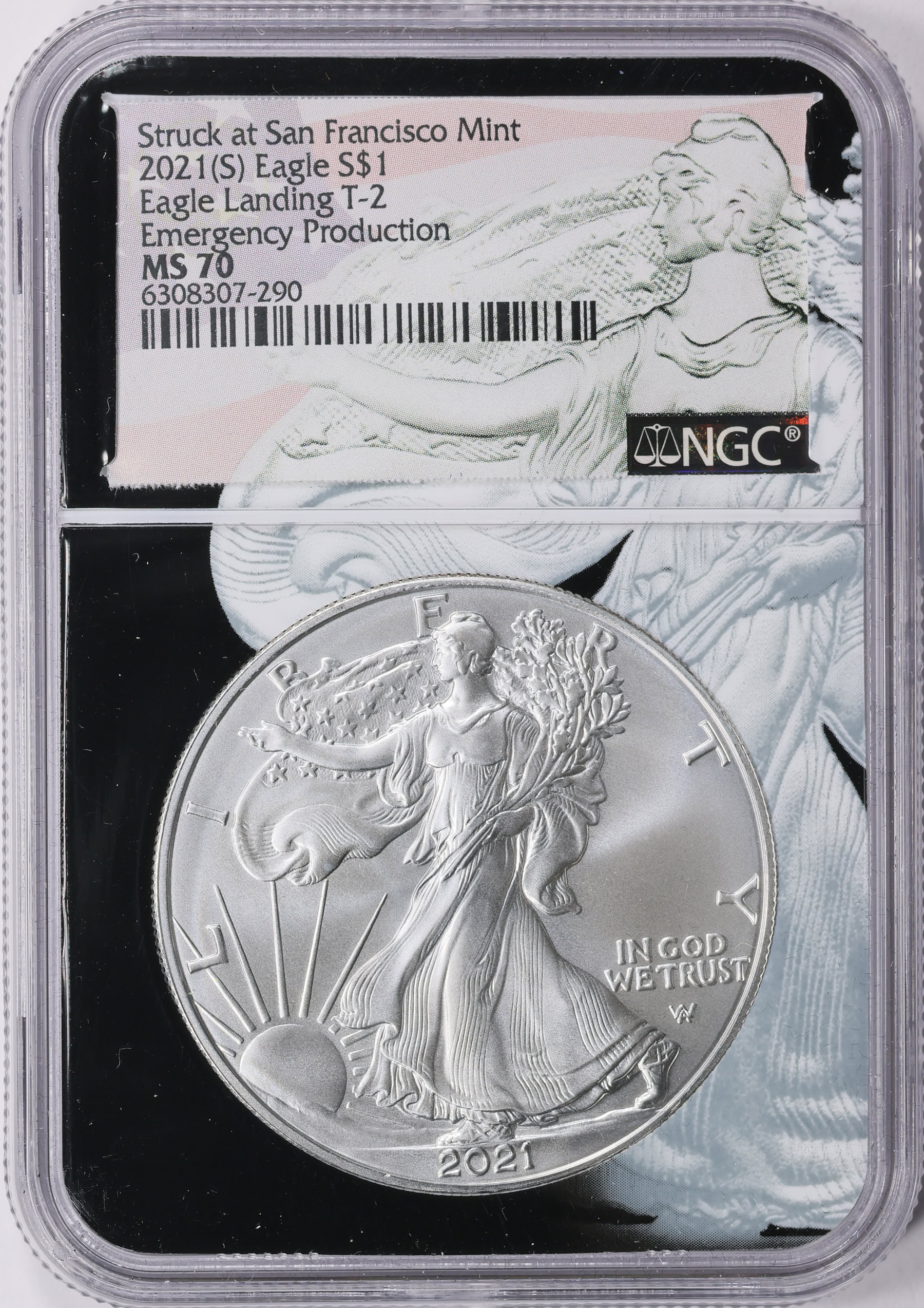 2021-(S) $1 Silver Eagle Type 2 Emergency Production Struck at San ...