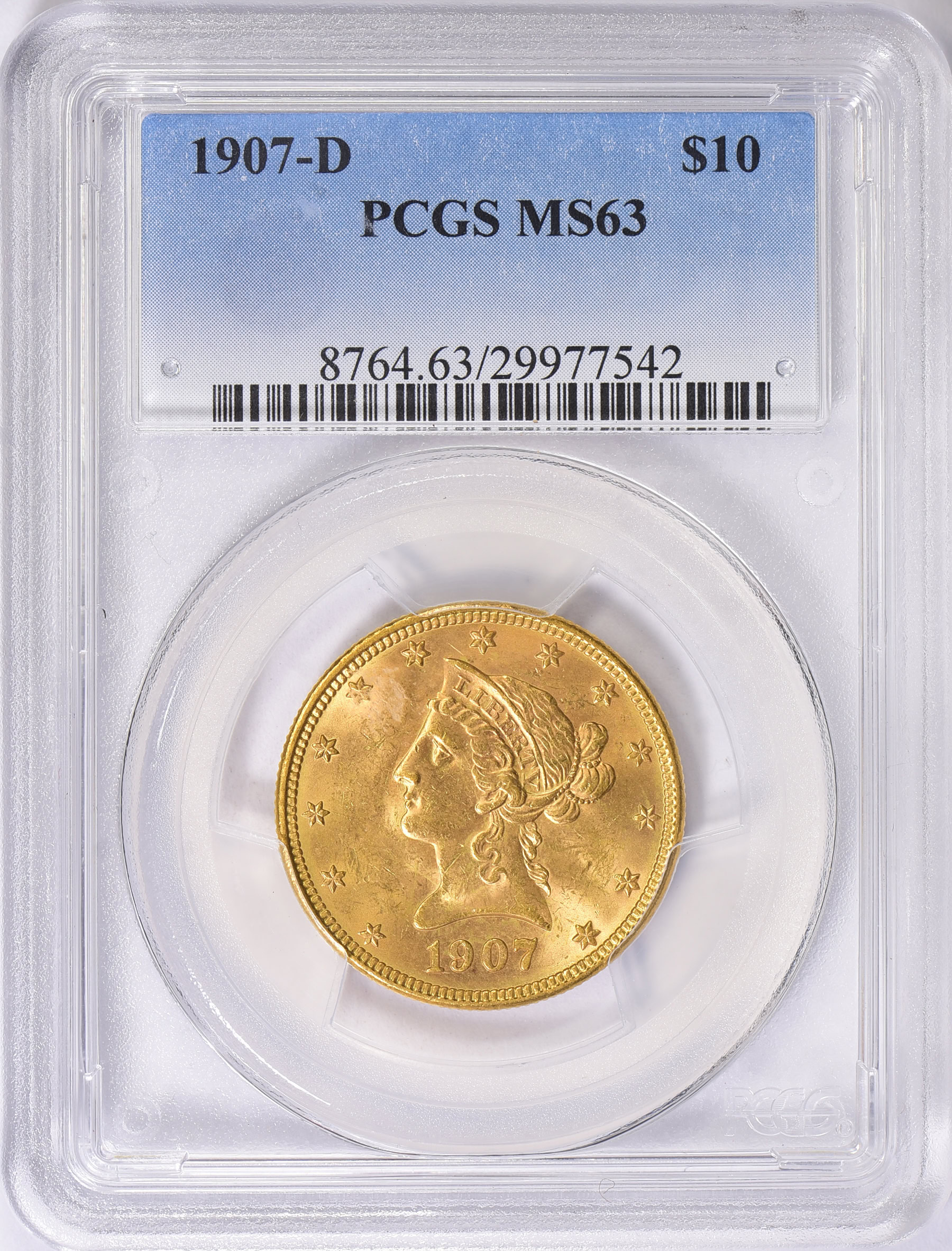 1907-D Liberty Gold Eagle PCGS MS-63 (Item 1681402) | GreatCollections Coin Auctions