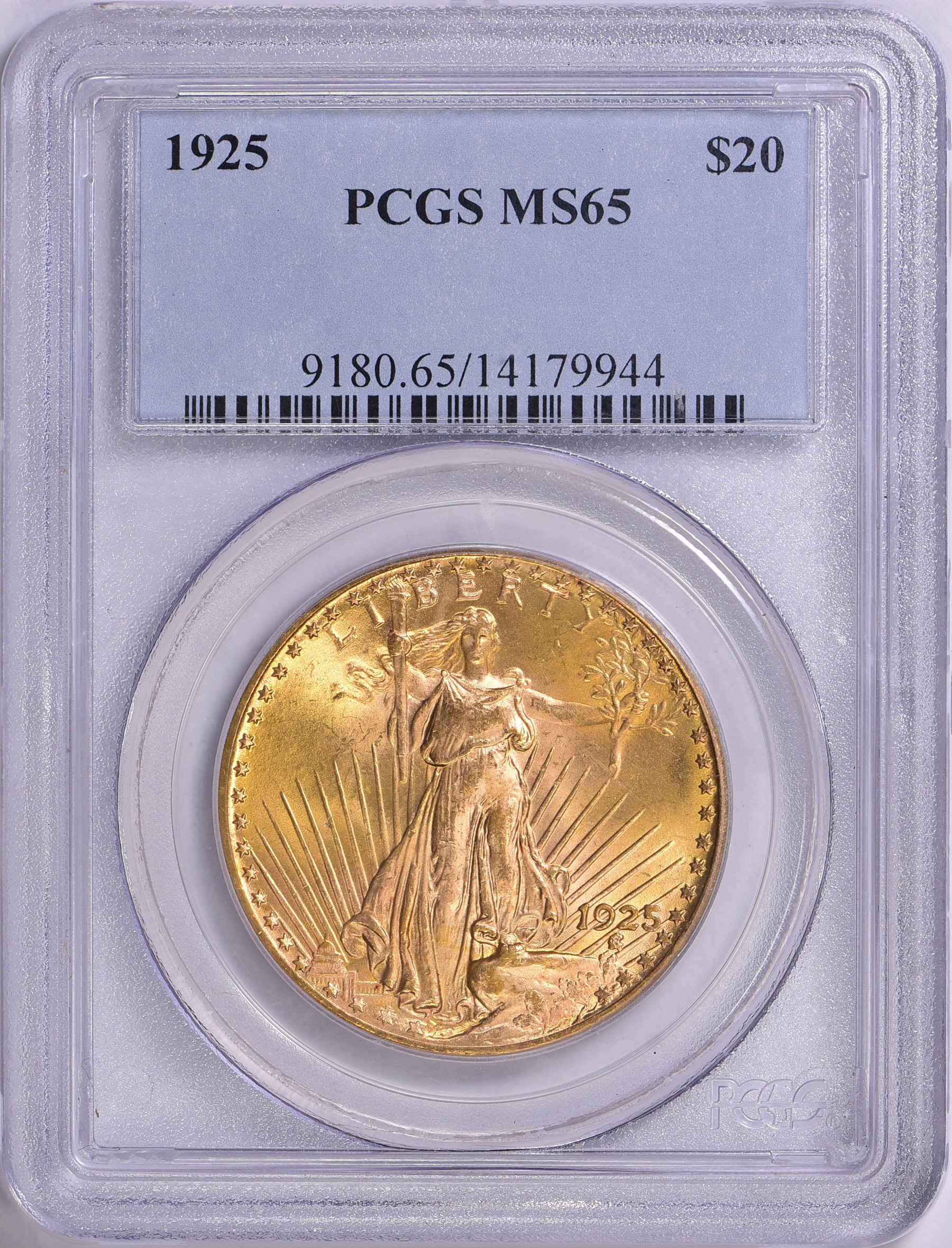 1925 Saint-Gaudens Gold Double Eagle PCGS MS-65 (Item 1681408) | GreatCollections Coin Auctions