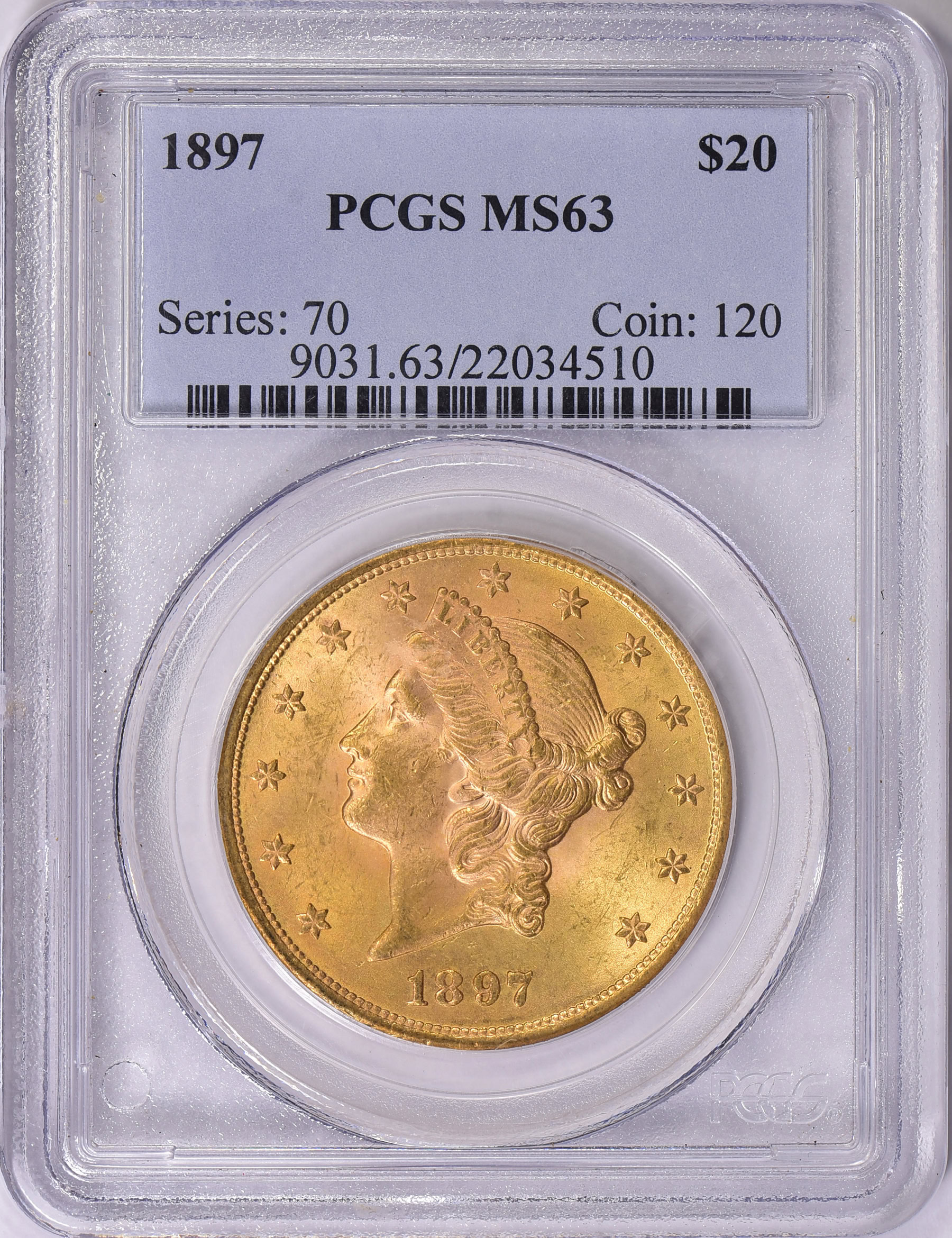 1897 Liberty Gold Double Eagle PCGS MS-63 (Item 1681418 ...