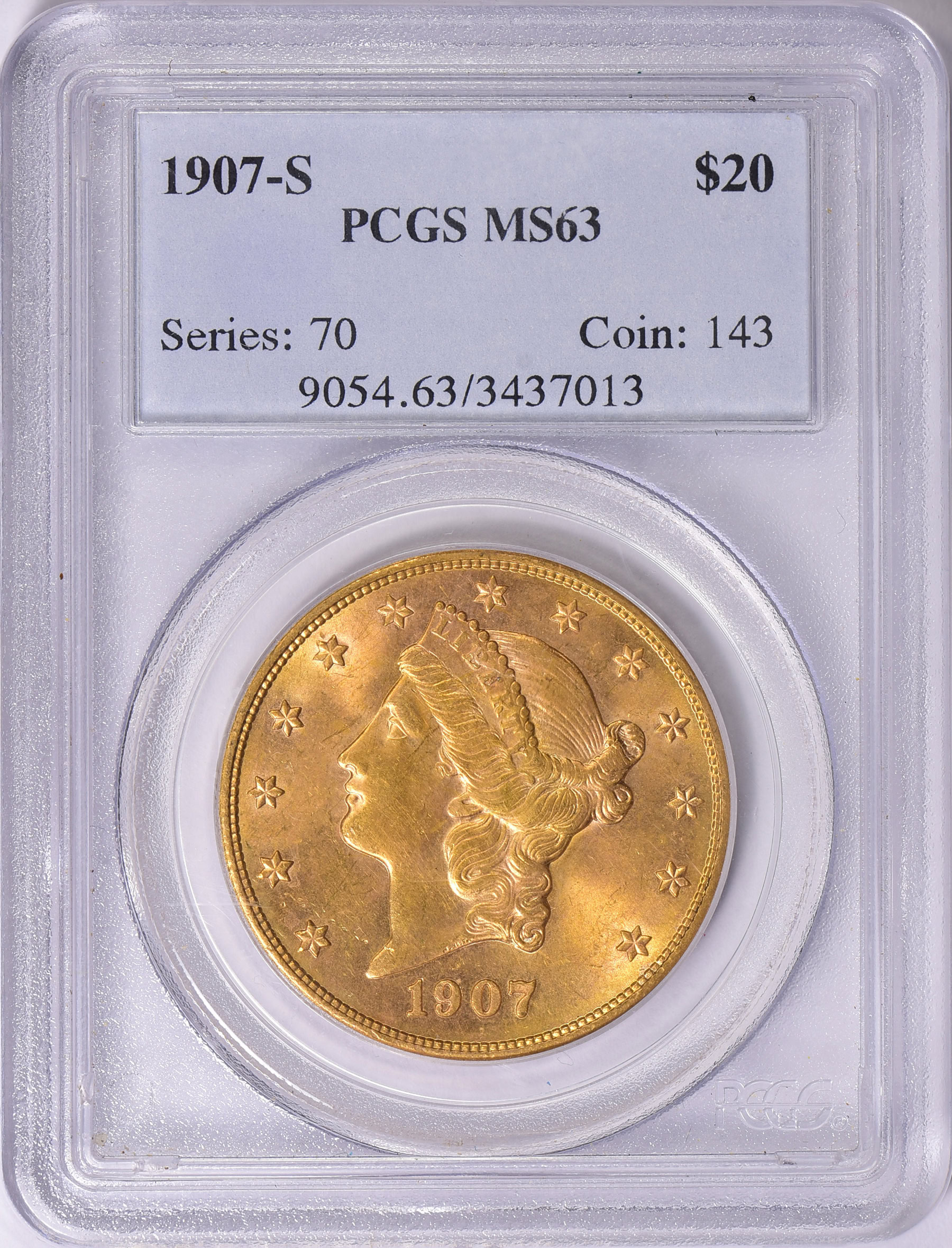 1907-S Liberty Gold Double Eagle PCGS MS-63 (Item 1681437 ...