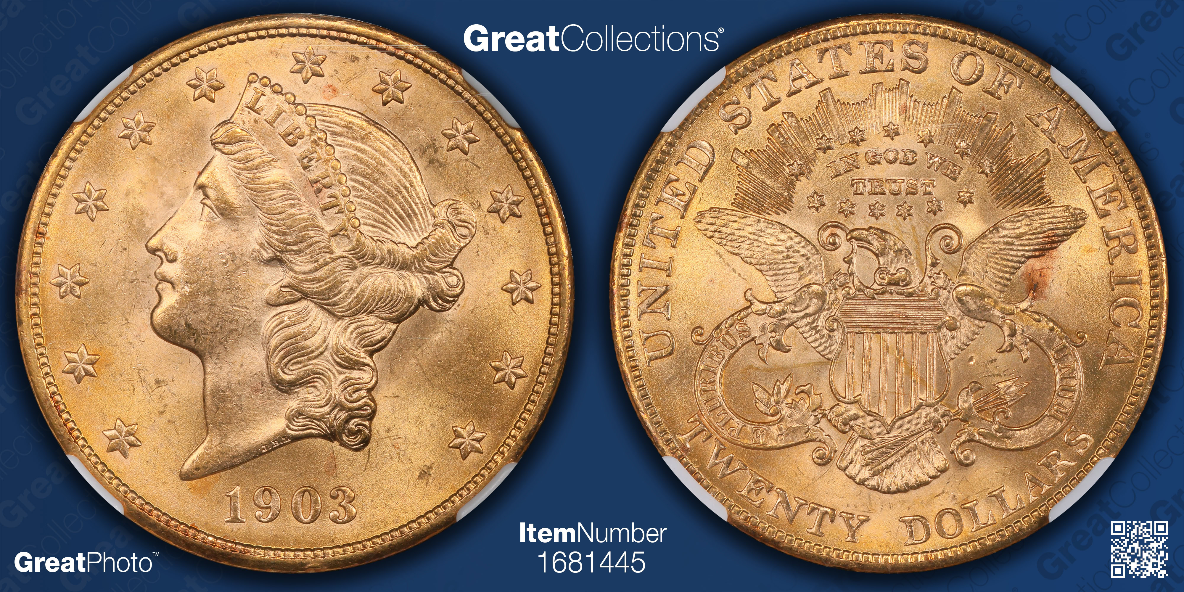 1903 Liberty Gold Double Eagle NGC MS-64 (Item 1681445 ...