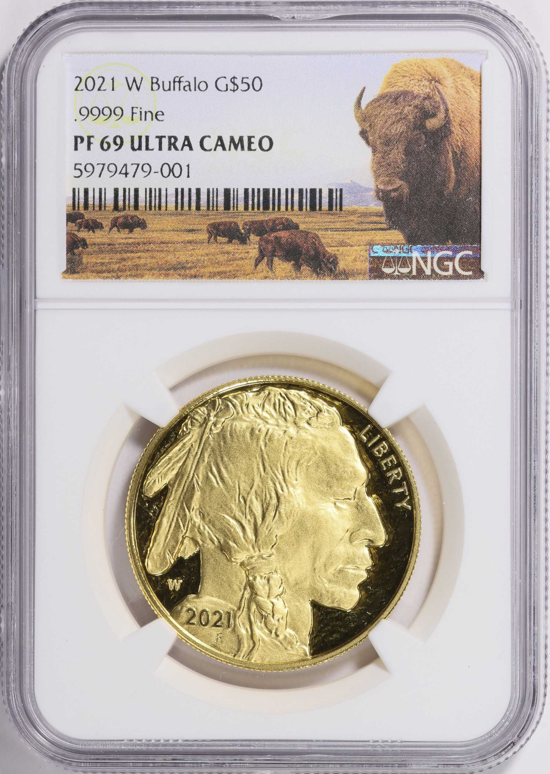 2021-W $50 One-Ounce Gold American Buffalo NGC Proof-69 UC (Item 1681491) | GreatCollections ...