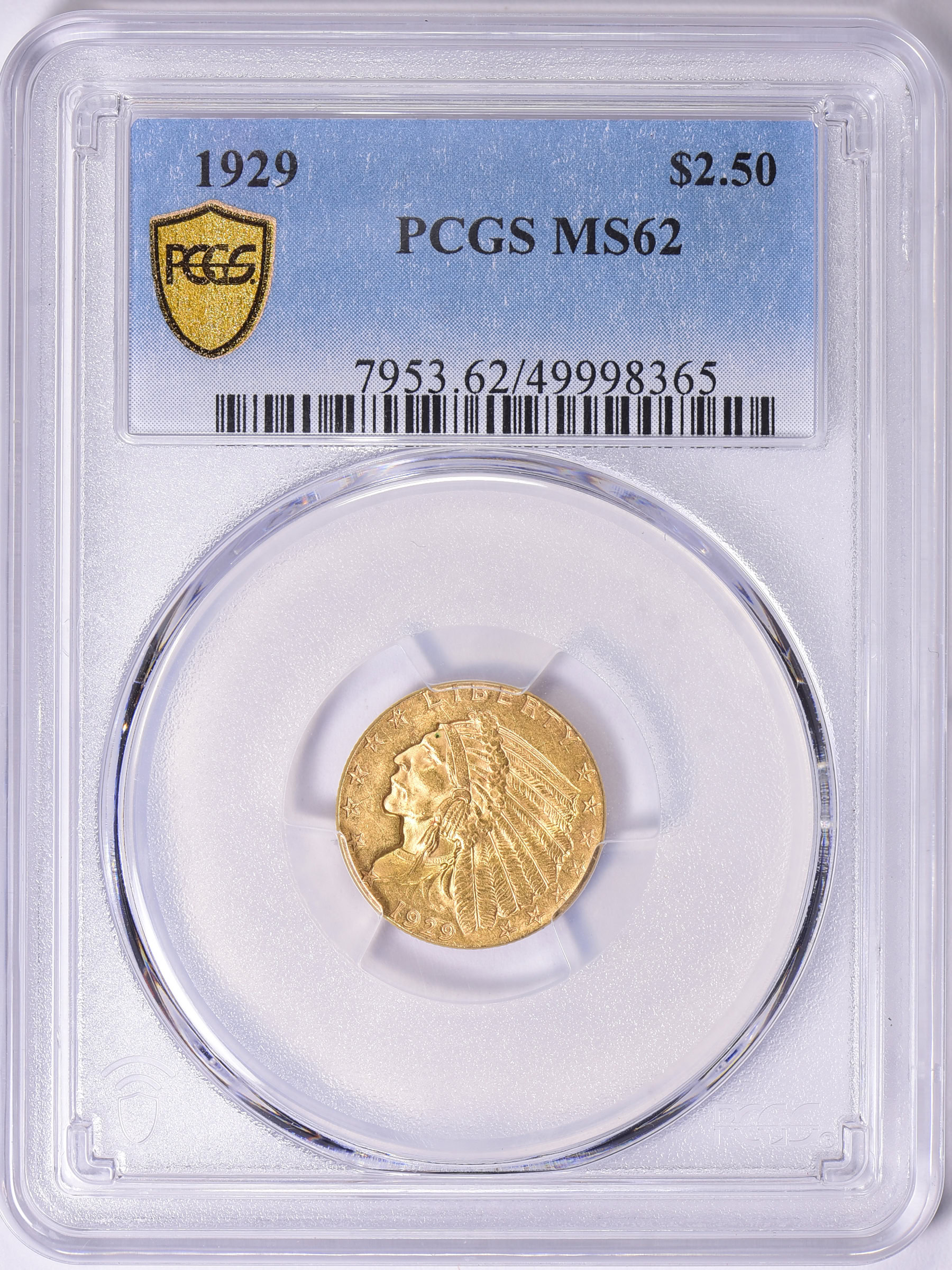 1929 Indian Gold Quarter Eagle PCGS MS-62 (Item 1681534 ...