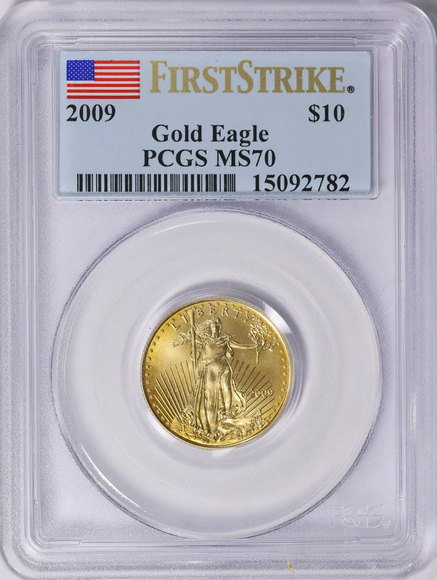 2009 $10 Quarter-Ounce Gold American Eagle First Strike PCGS MS-70 (Item 1681726 ...