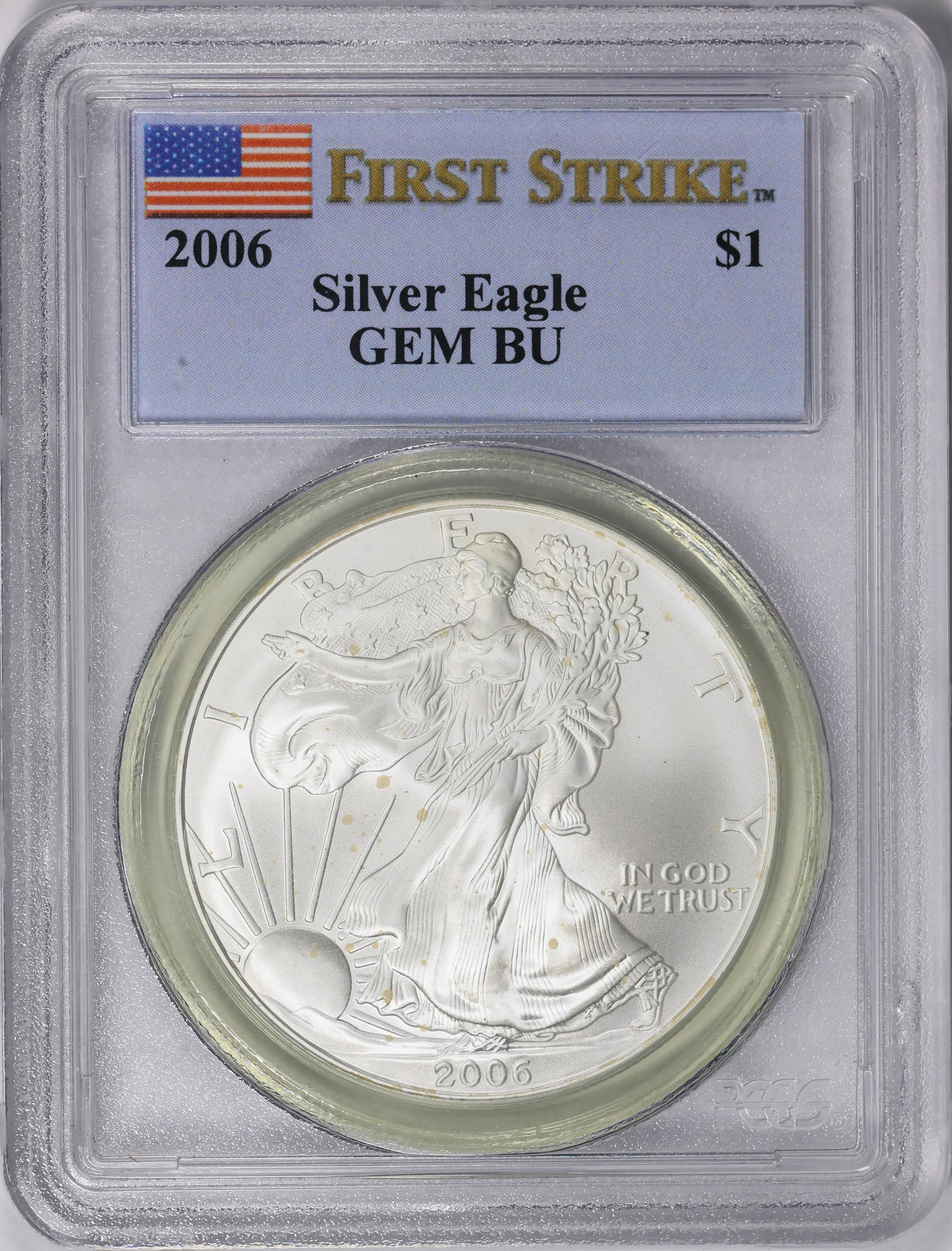 2006 $1 Silver Eagle First Strike PCGS GEM BU (Item 1682155 ...