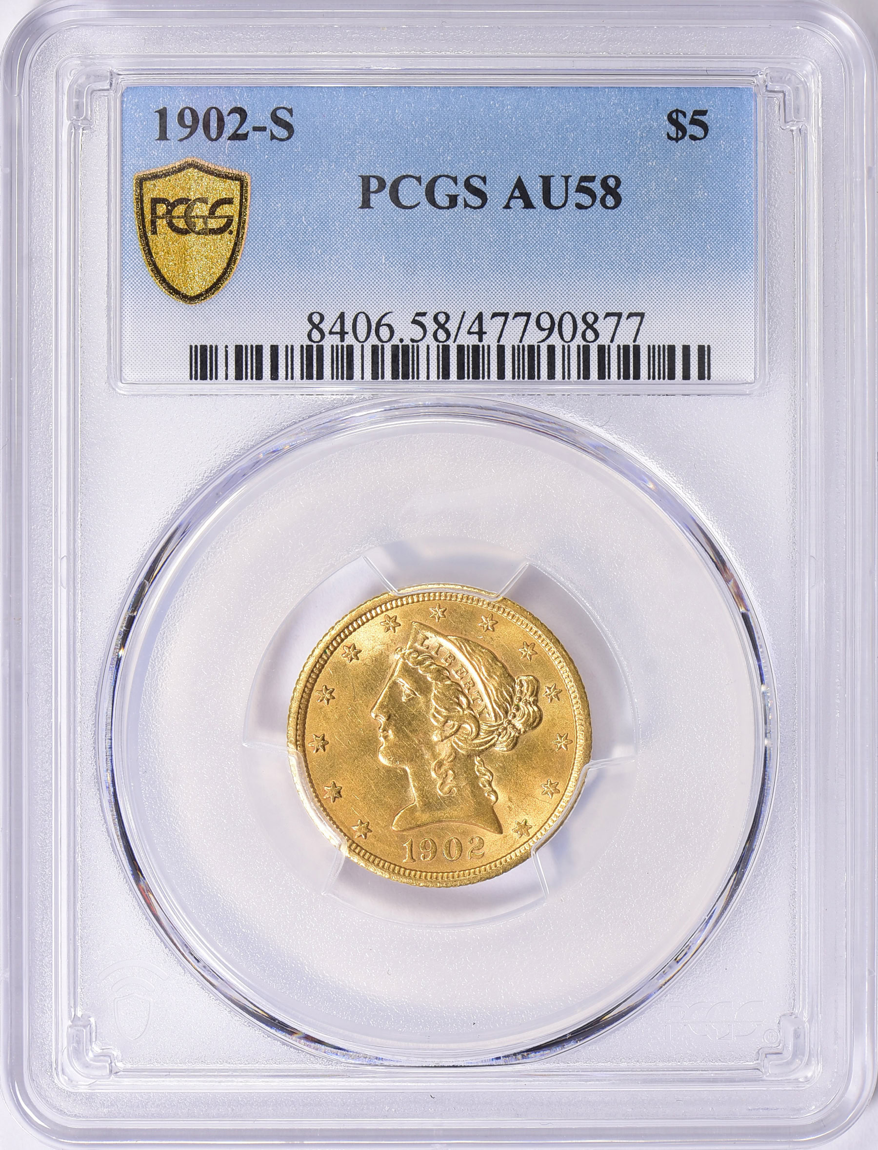 1902-S Liberty Gold Half Eagle PCGS AU-58 (Item 1682294 ...